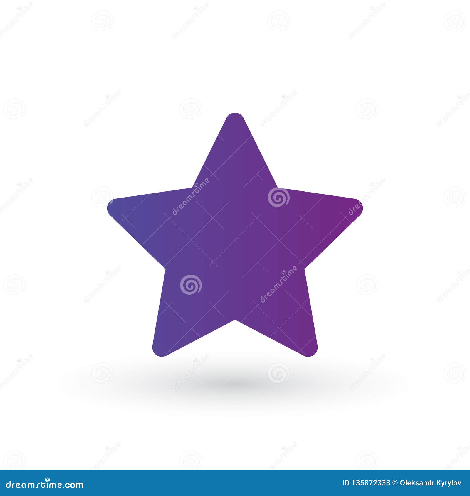 Purple Gradient Star Icon, Favorite Vector Logo Illustration, Isolated ...