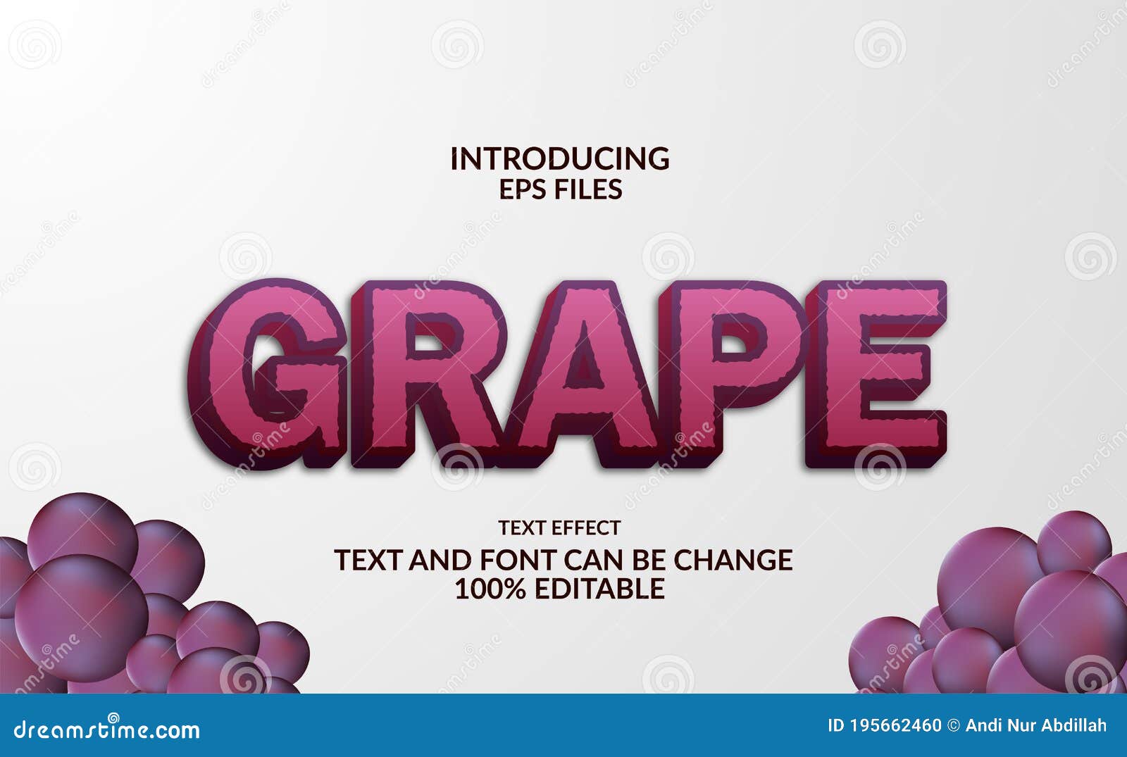 Purple Grape Fruit Juice Text Effect Style. Editable Font Stock ...