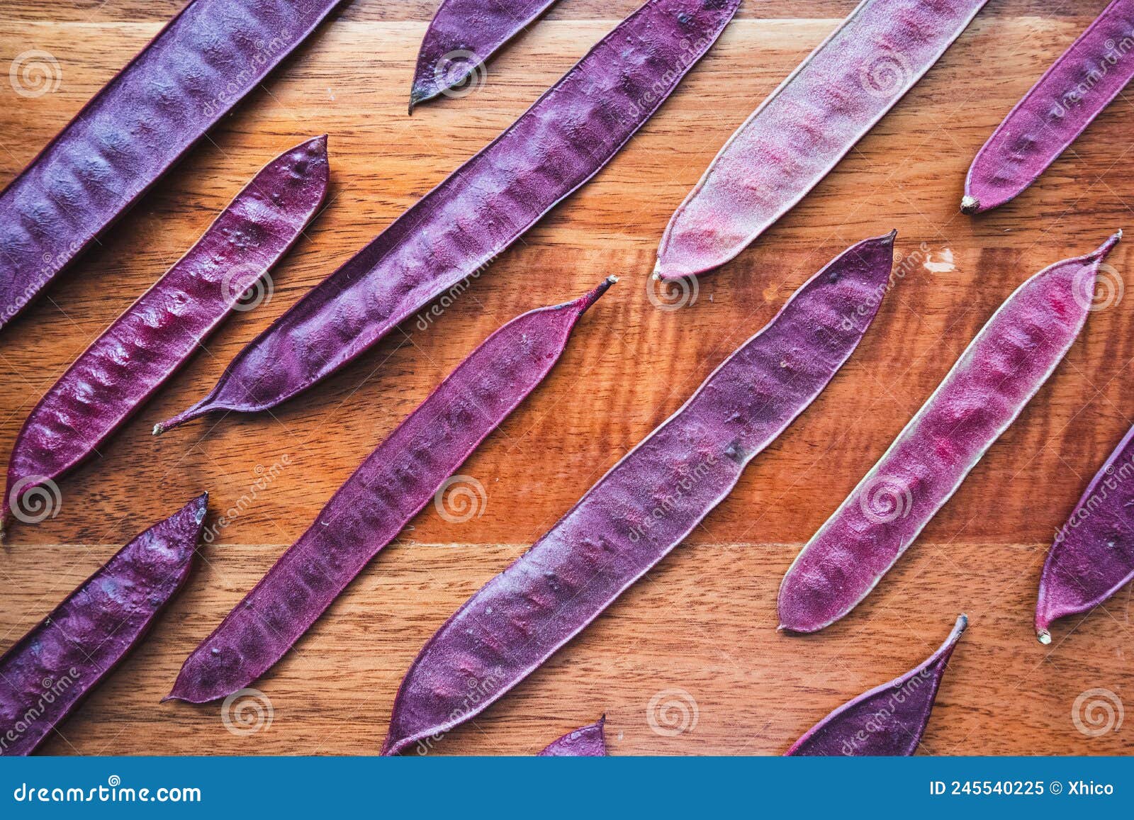 Purple Guaje Seed Pods are Arranged in a Pattern Stock Image - Image of ...