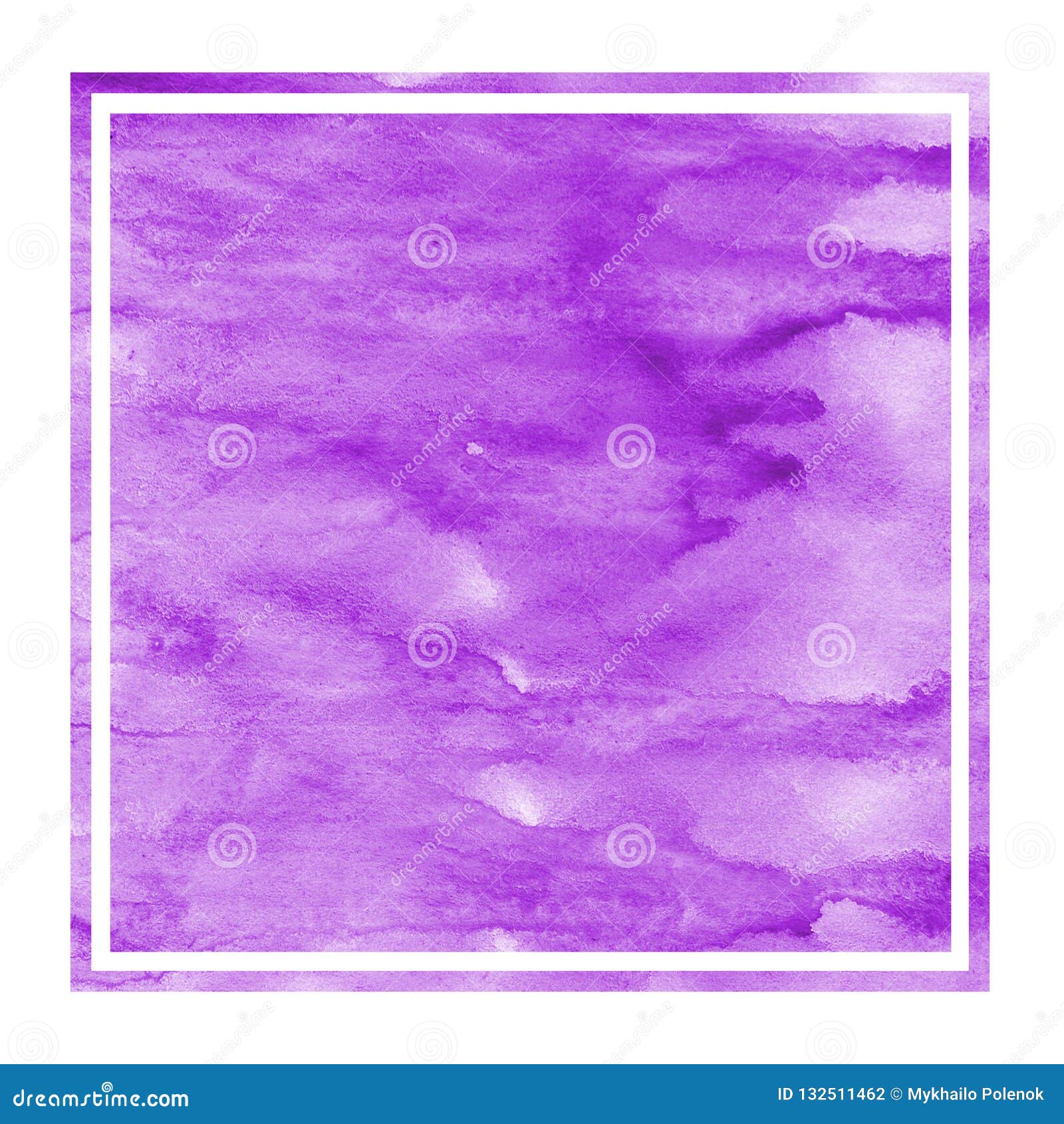 Purple Hand Drawn Watercolor Rectangular Frame Background Texture with ...