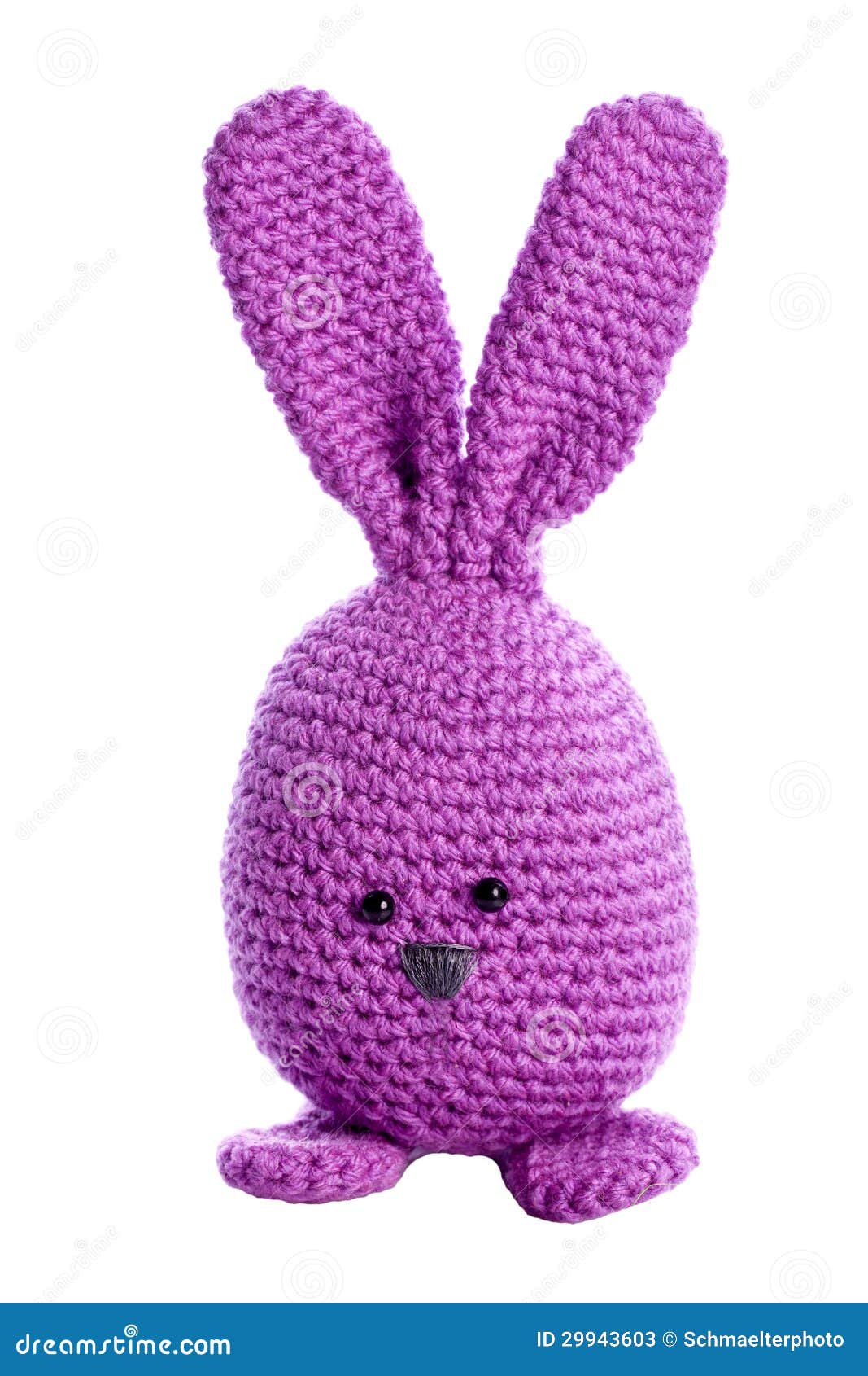 Purple Stuffed Animal Easter Bunny Stock Image - Image of amigurumi ...