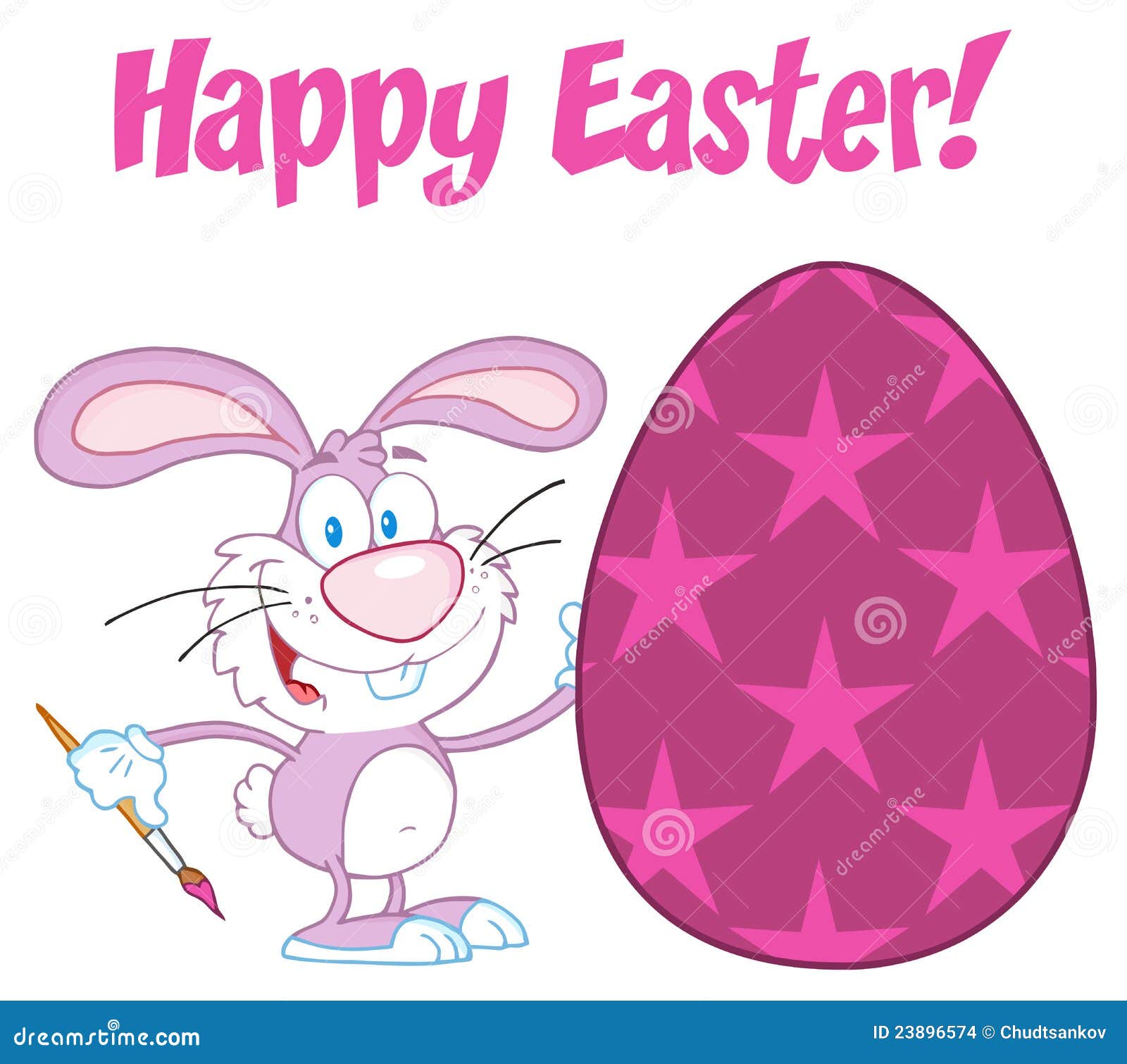 Purple happy easter bunny stock vector. Illustration of animal - 23896574