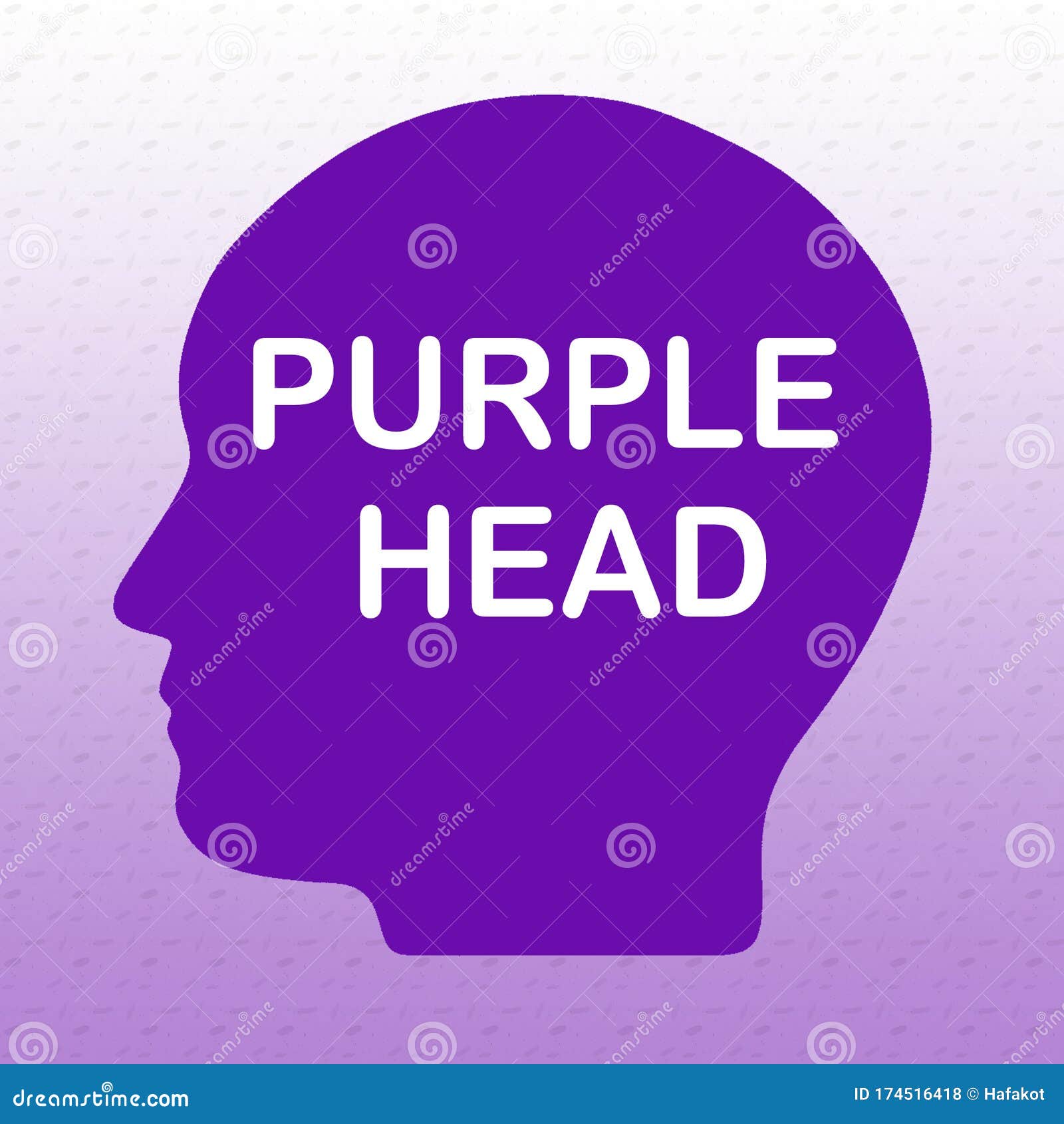 PURPLE HEAD concept stock illustration. Illustration of decoration ...