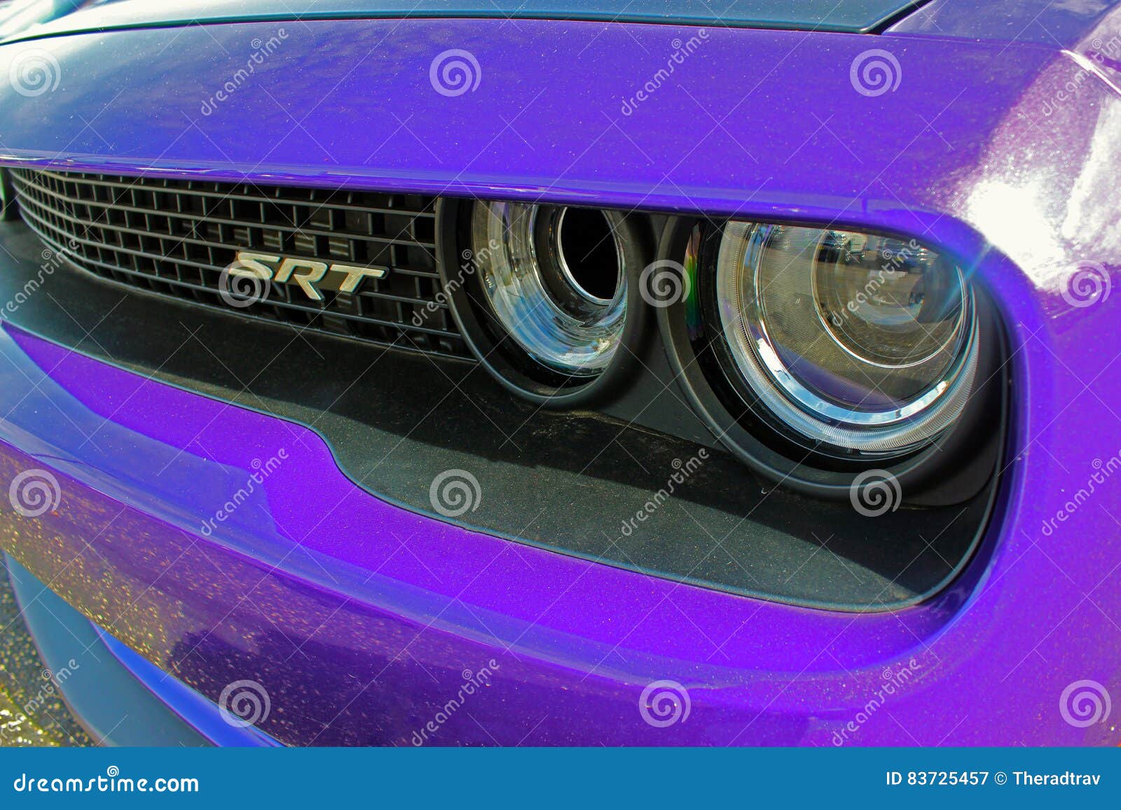 Purple 2016 Hellcat Front Grille Editorial Photography - Image of ...