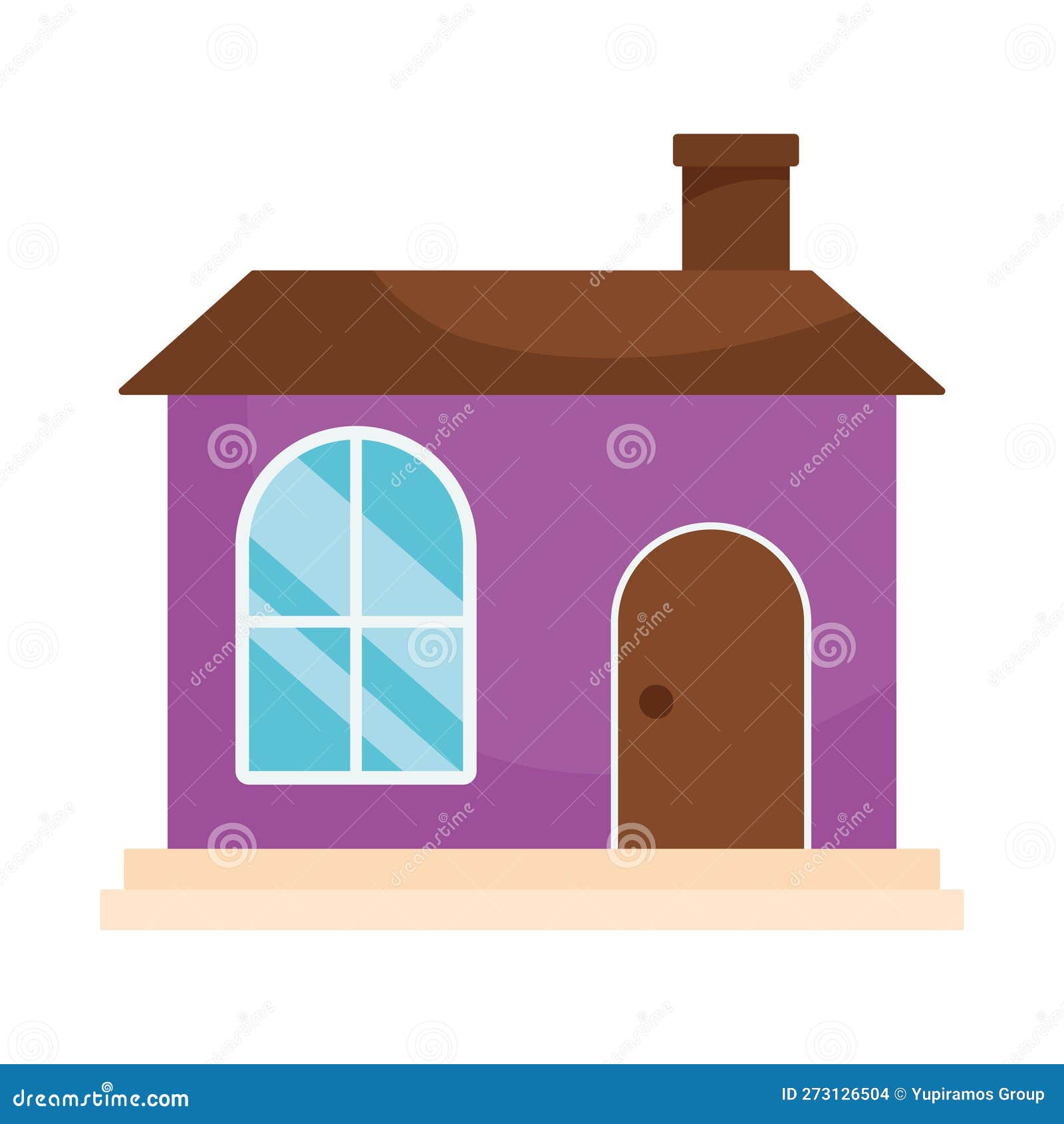 Purple house icon stock vector. Illustration of design - 273126504