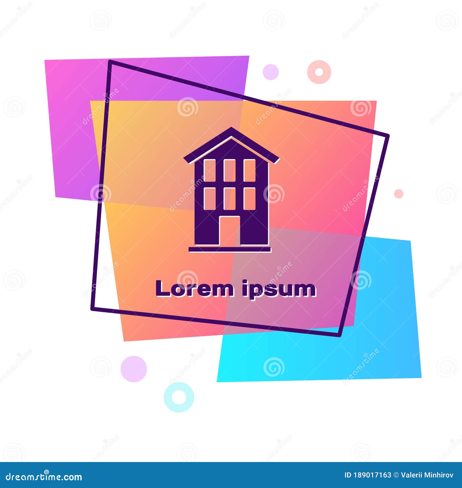 Purple House Icon Isolated on White Background. Home Symbol. Color ...