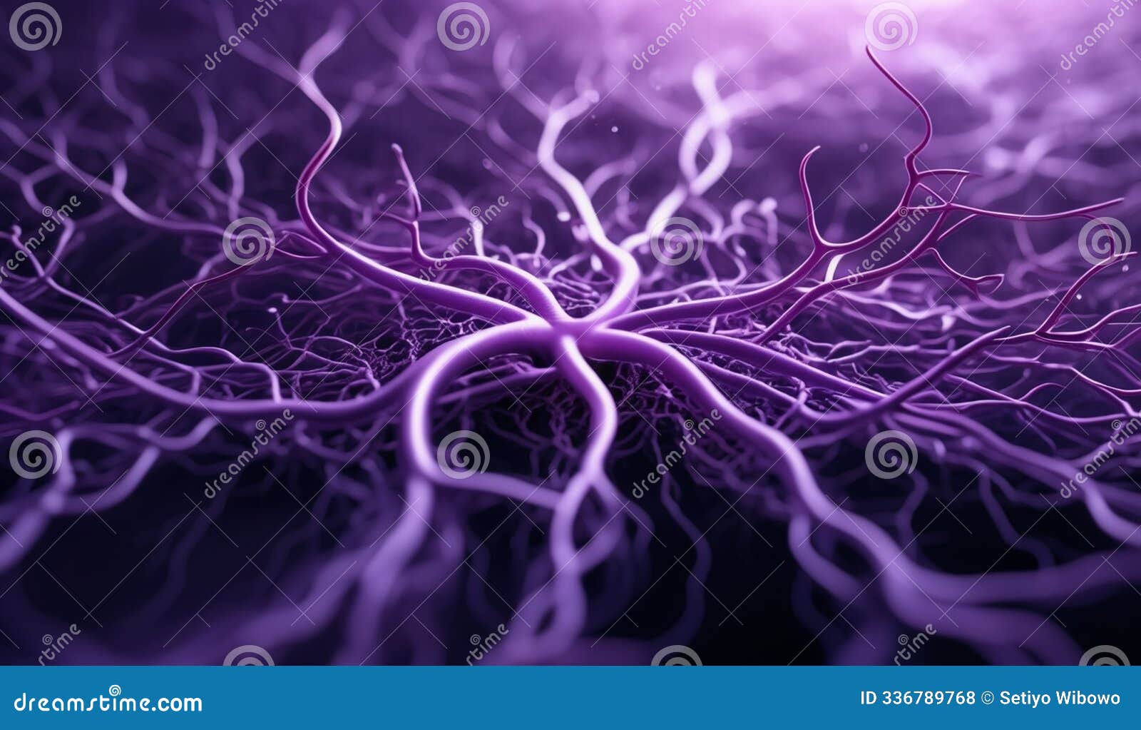 Purple Image of Brain Cells Stock Illustration - Illustration of ...