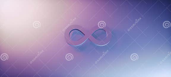 Purple Infinity Symbol in the Gradient Background Stock Illustration ...
