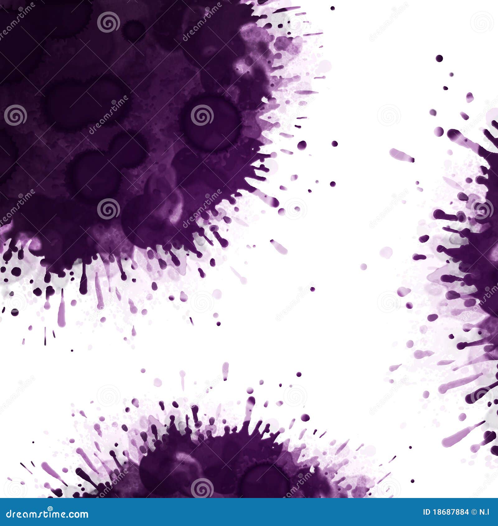 Purple Ink Blots Background Stock Illustration - Illustration of colors ...