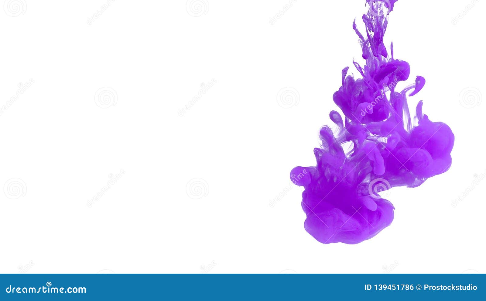Purple Ink Drop in Water Isolated on White Background Stock Photo ...