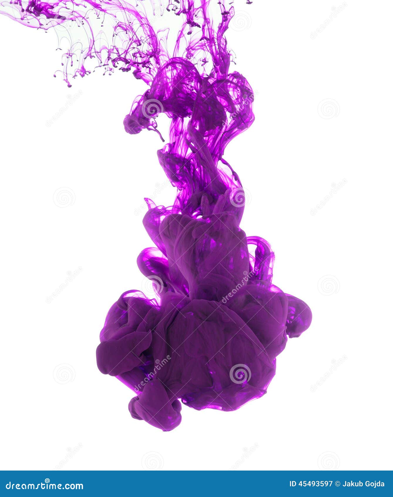Purple Ink Isolated On White Background Stock Image - Image: 45493597