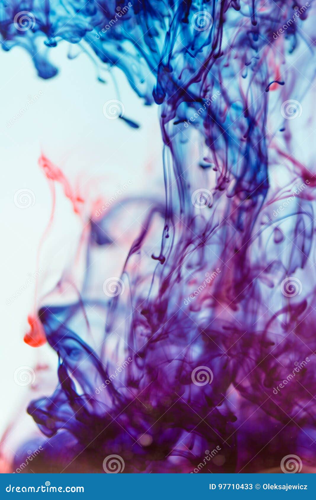 Purple Ink in Water, Artistic Shot, Abstract Background Stock Image ...