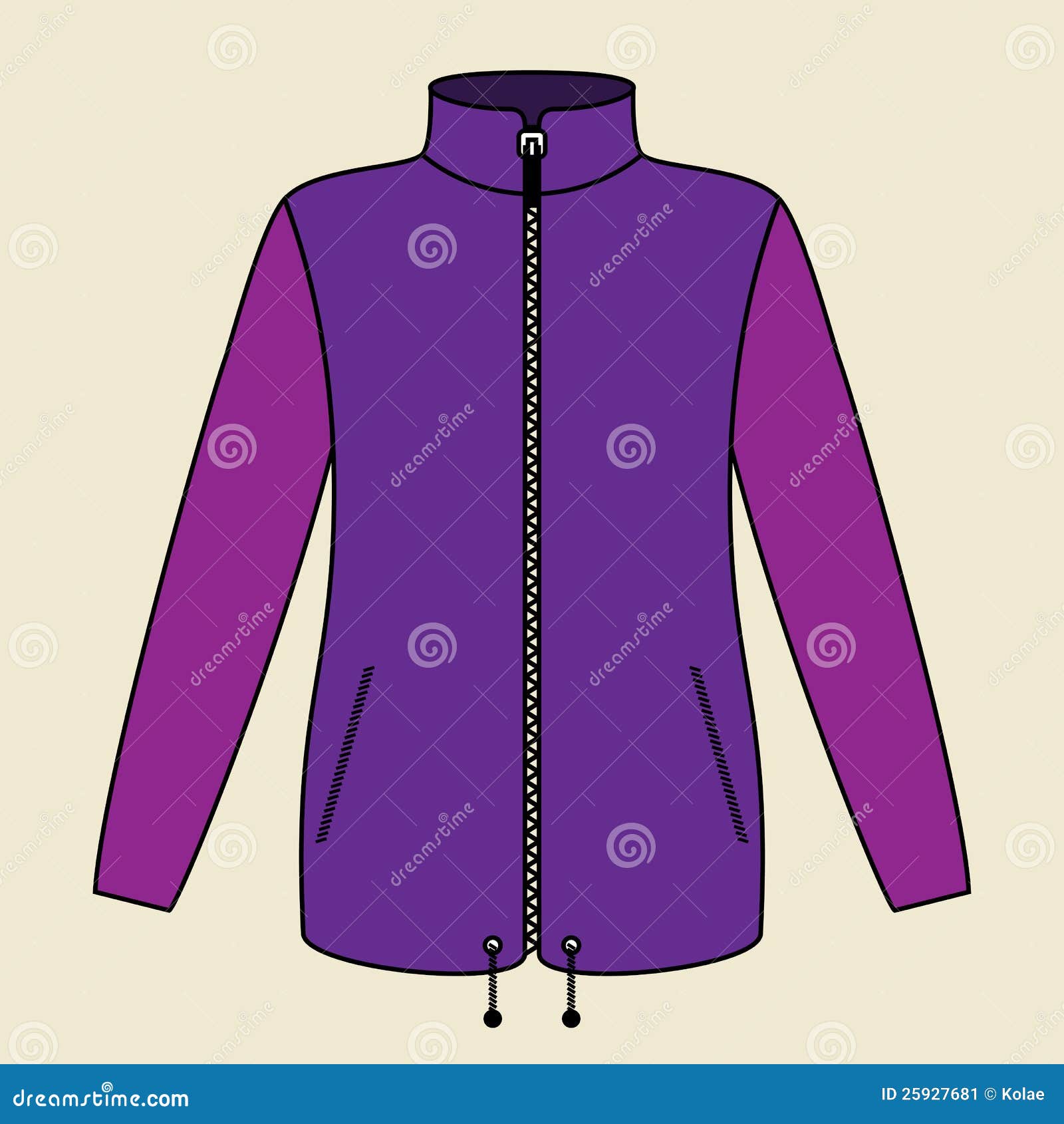 Purple Jacket stock vector. Illustration of fashion, sleeve - 25927681