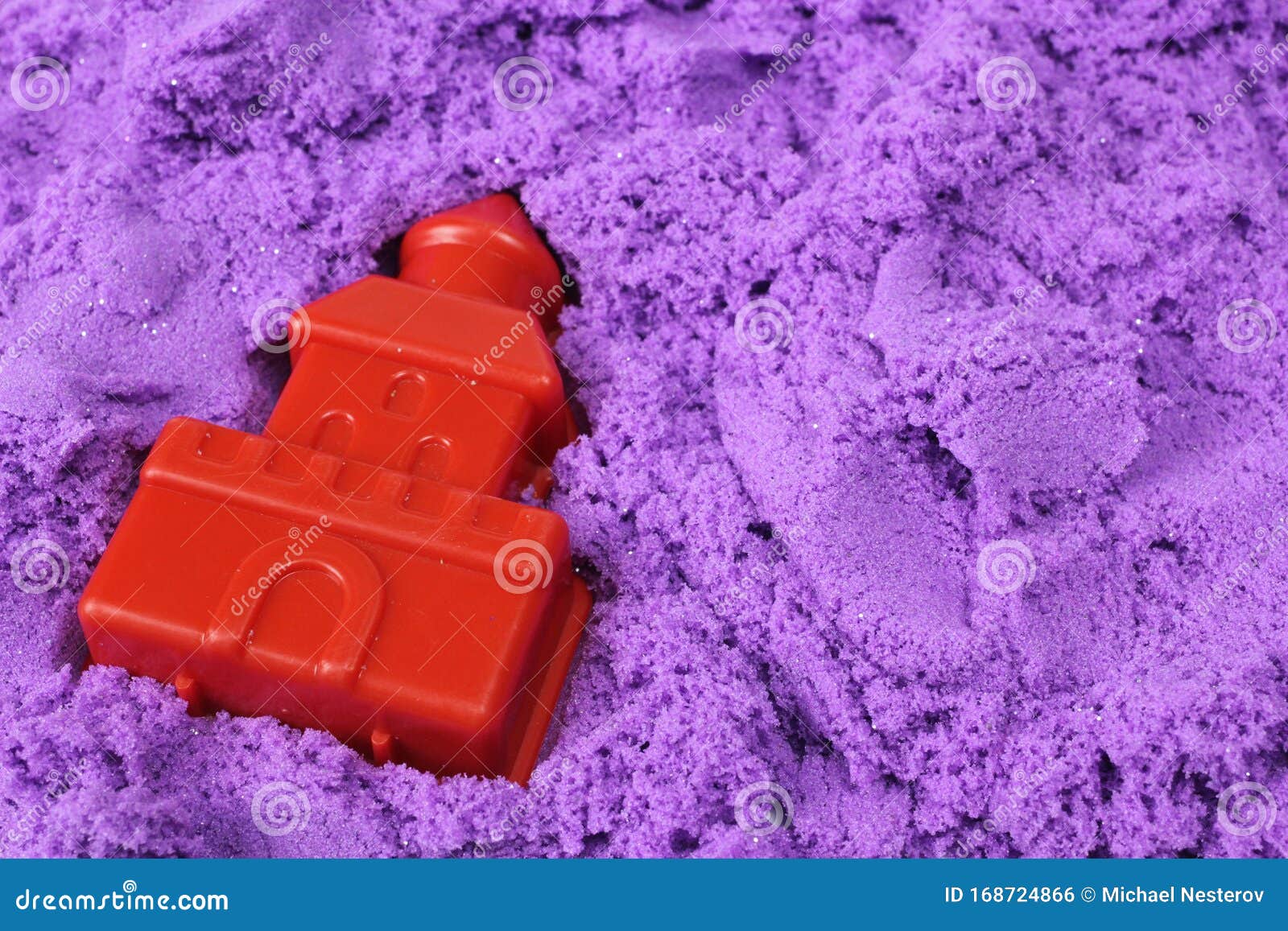 Purple Kinetic Sand with Shapes Stock Photo - Image of indoor, activity ...