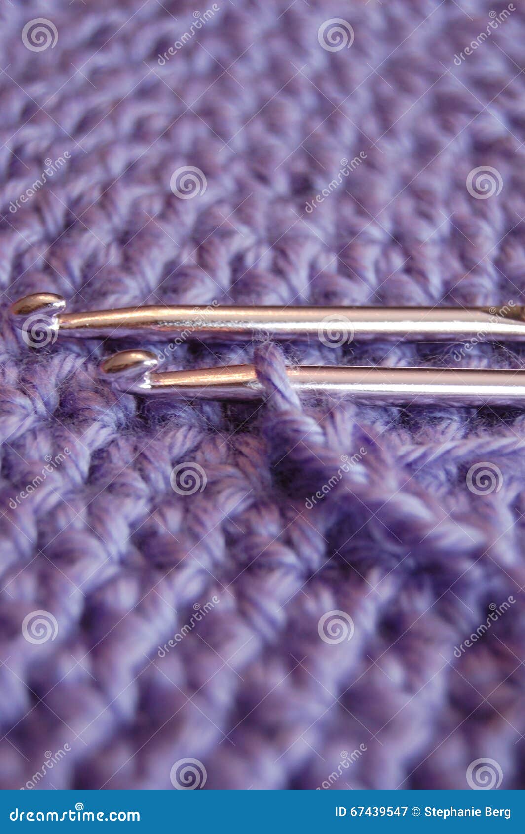 Purple Knitting Project stock image. Image of knitted - 67439547
