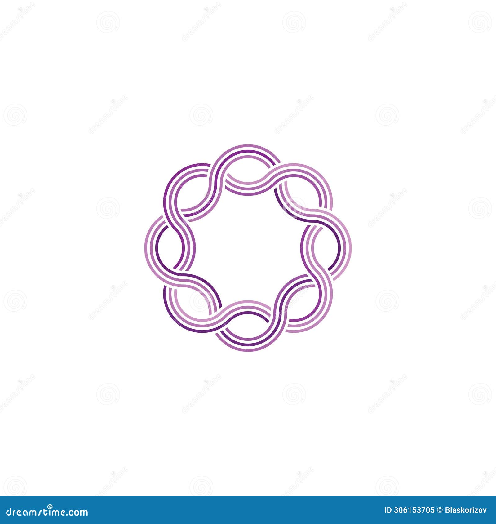 Purple Knot Connection Logo Icon Vector Design Stock Vector ...