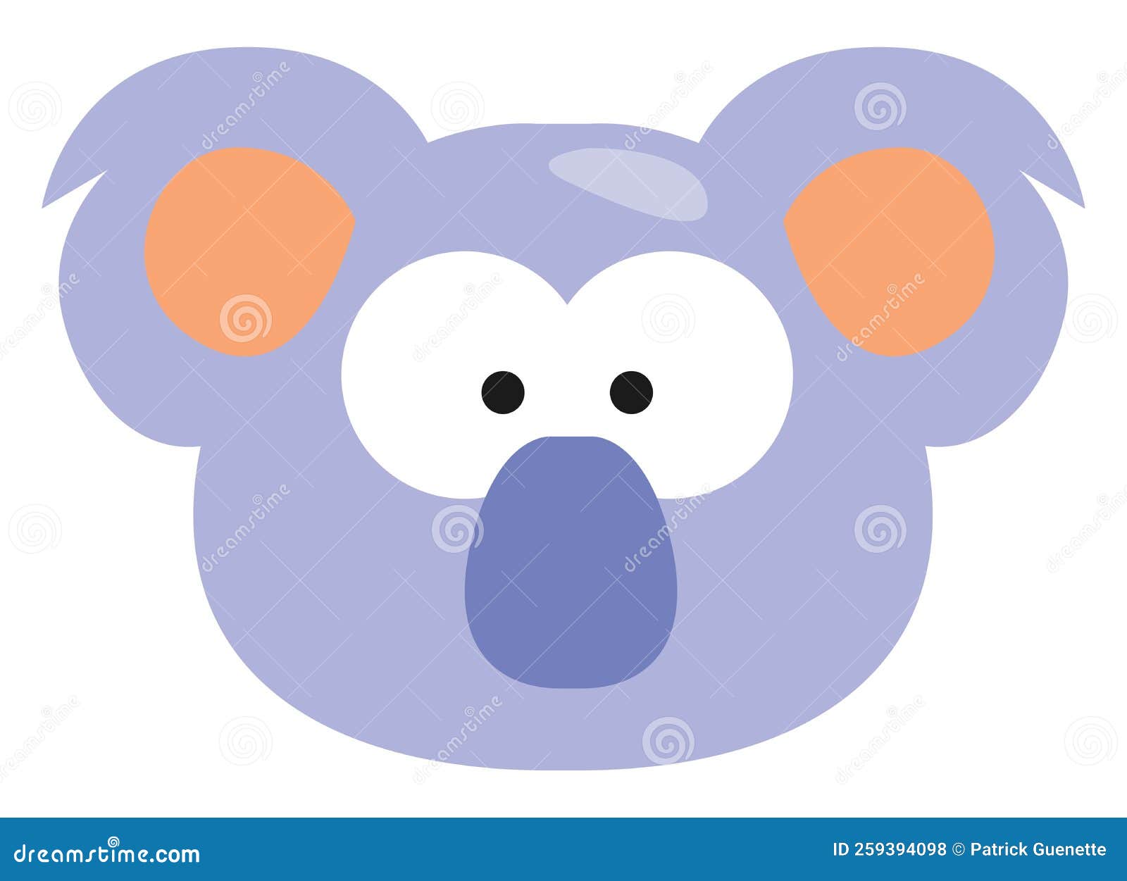 Purple koala, icon stock vector. Illustration of adorable - 259394098