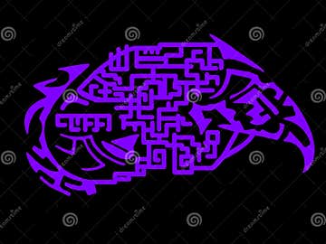 Purple labyrinth design stock illustration. Illustration of life - 11432369