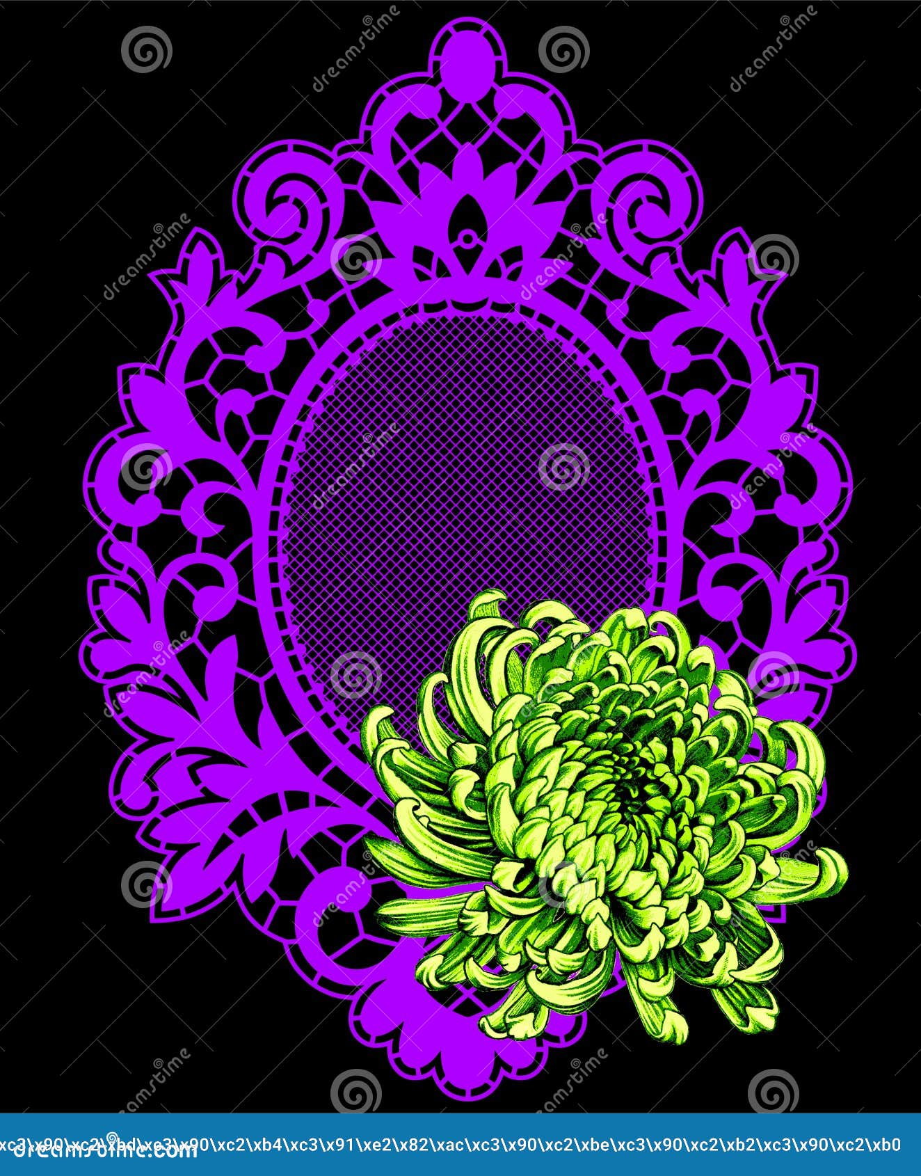 Purple Lace. Oval Frame. stock vector. Illustration of oval - 64612742