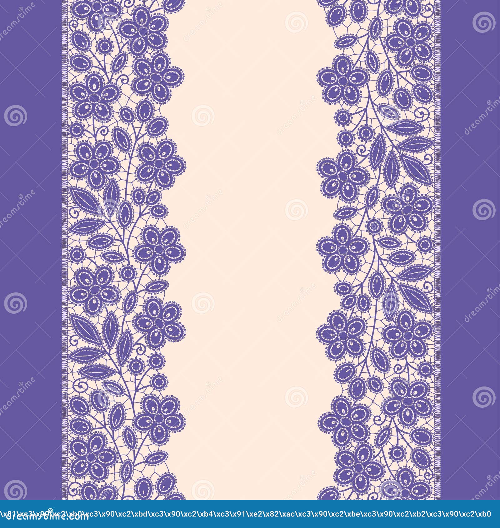 Purple Lace. Seamless Pattern Stock Vector - Illustration of fashioned ...