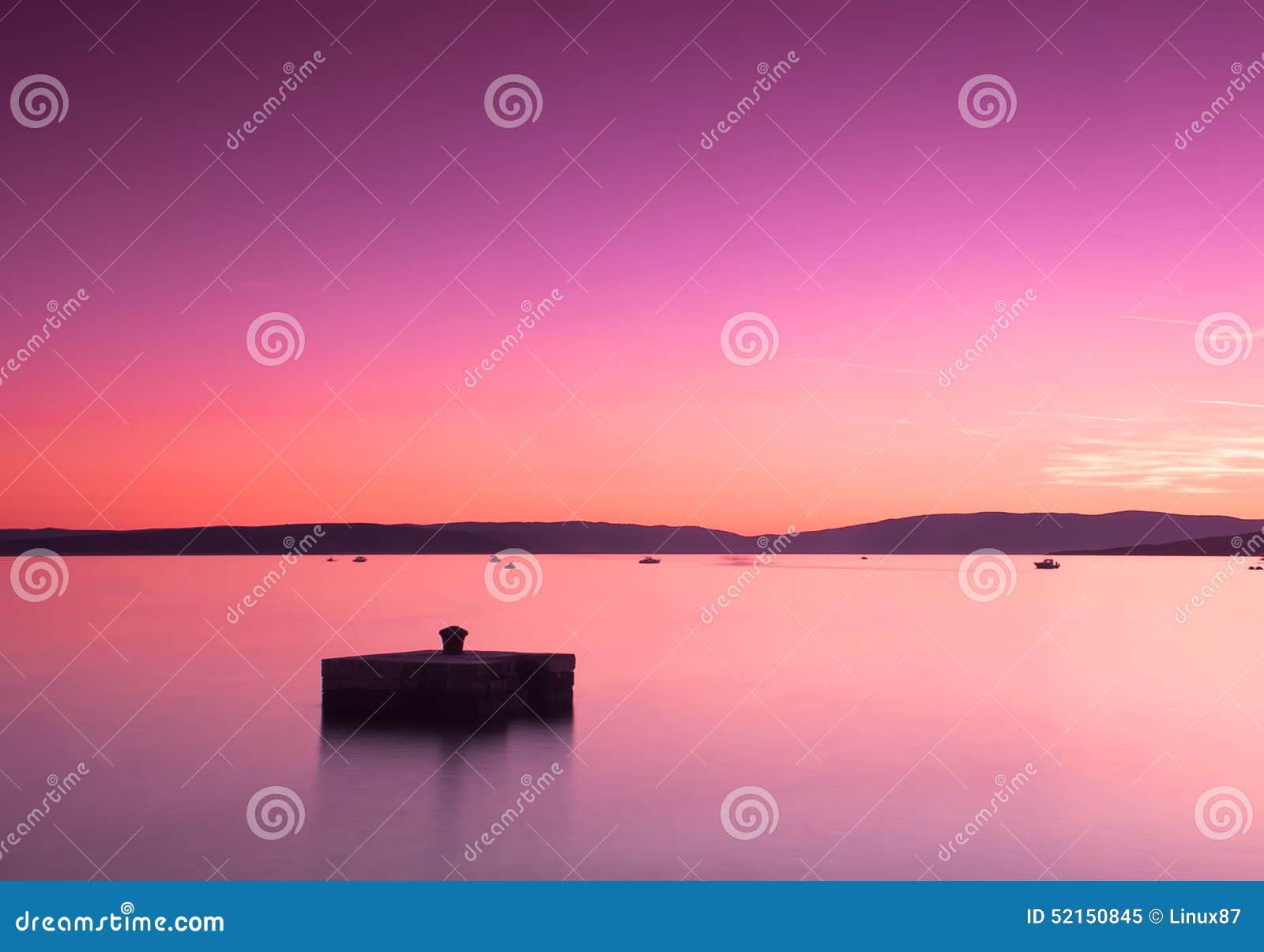 Purple lake sunset stock image. Image of purple, outdoor - 52150845