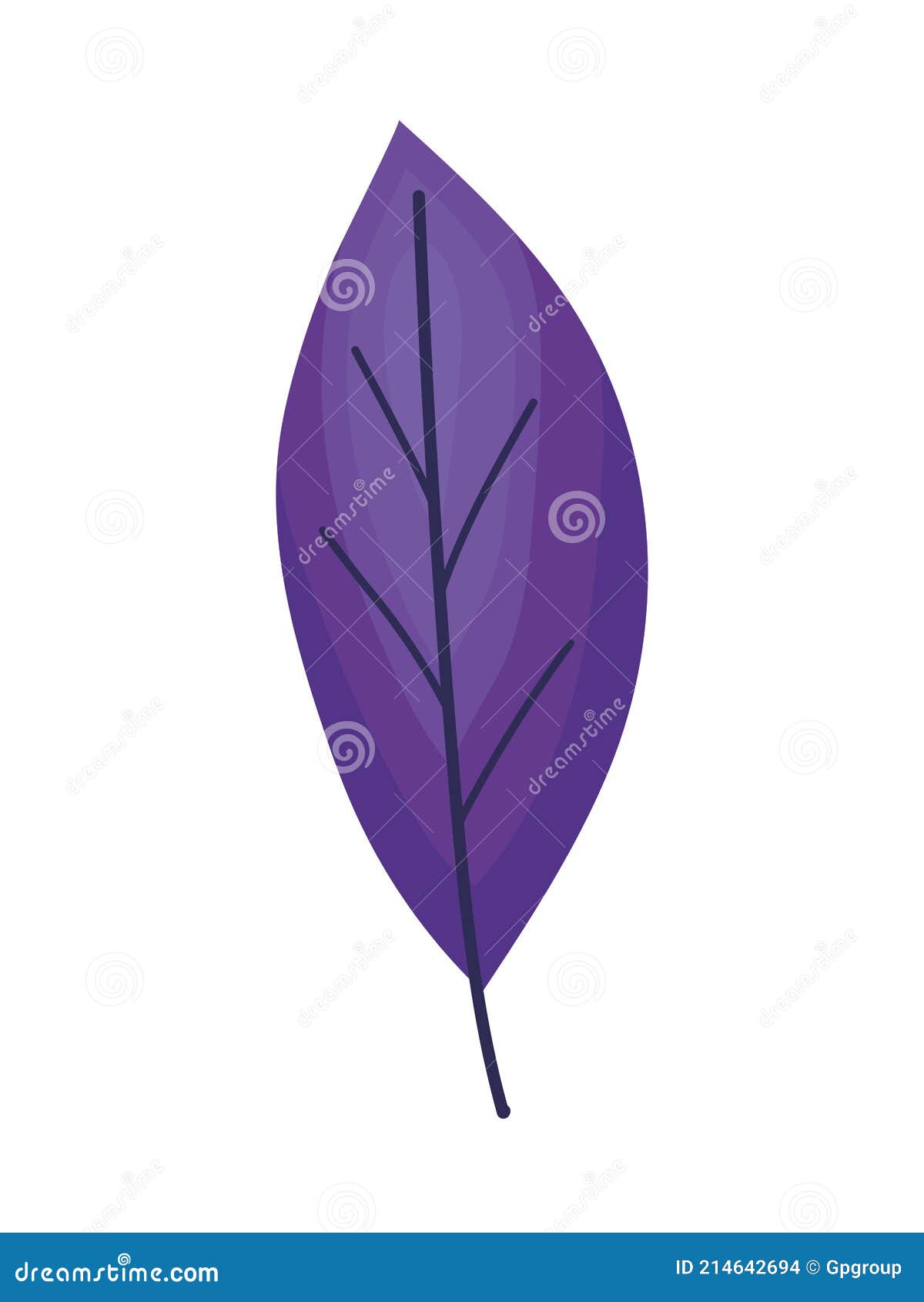 Purple leaf design stock vector. Illustration of decorative - 214642694