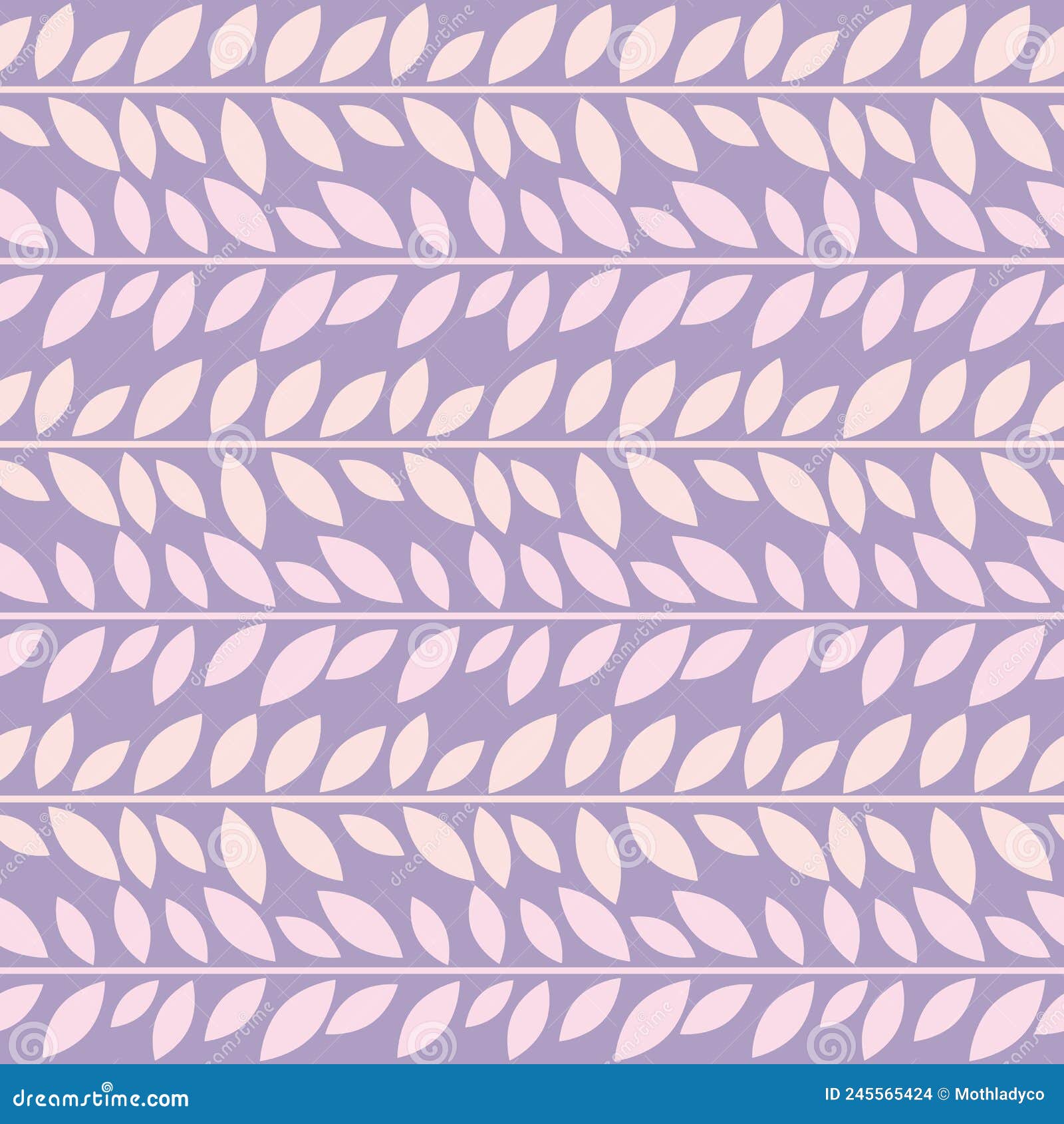 Purple Leaf Vector Pattern, Seamless Botanical Print, Garland ...