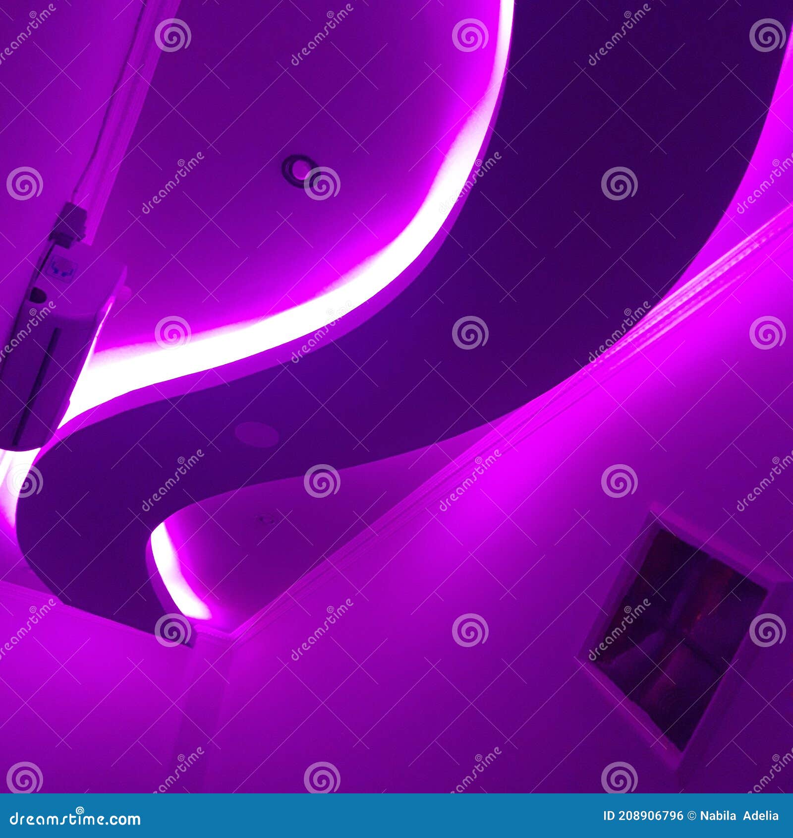 Purple led lights stock photo. Image of window, lights - 208906796