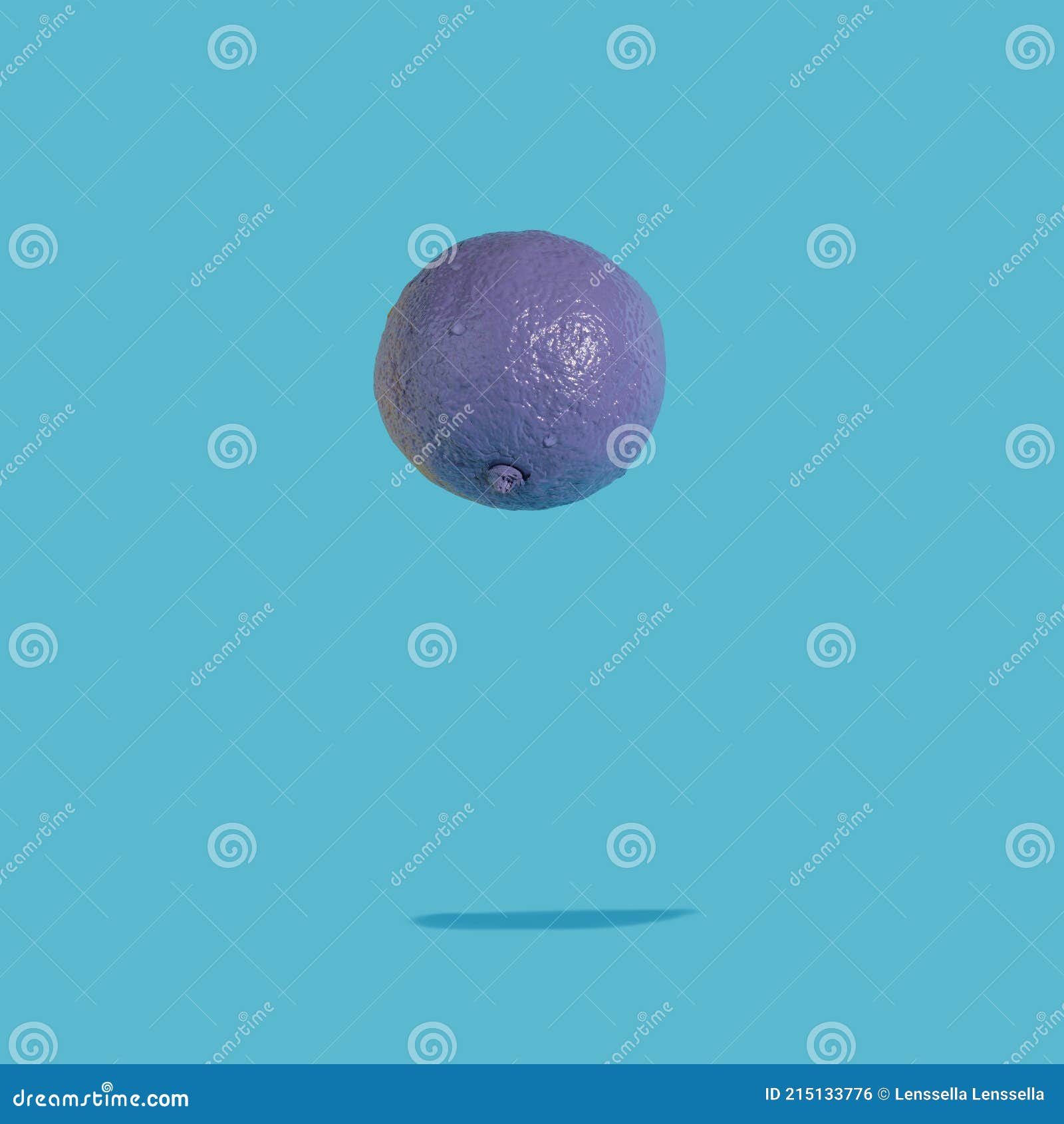 Purple Lemon Floating on Light Blue Background Stock Photo - Image of ...