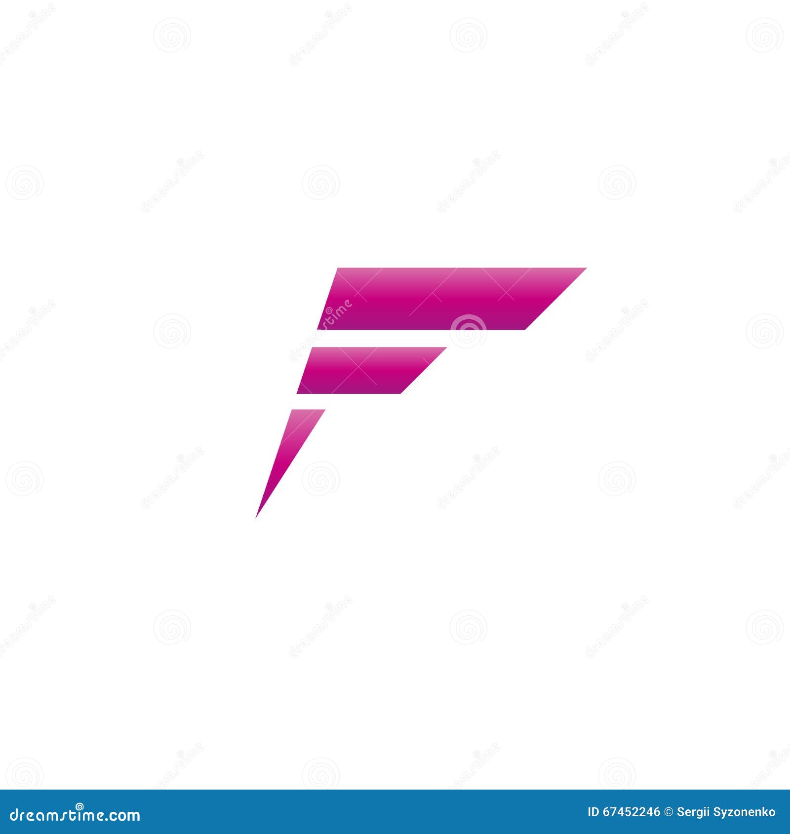 Purple Letter F Logo, Mockup of Graphic Design Element Stock Vector ...