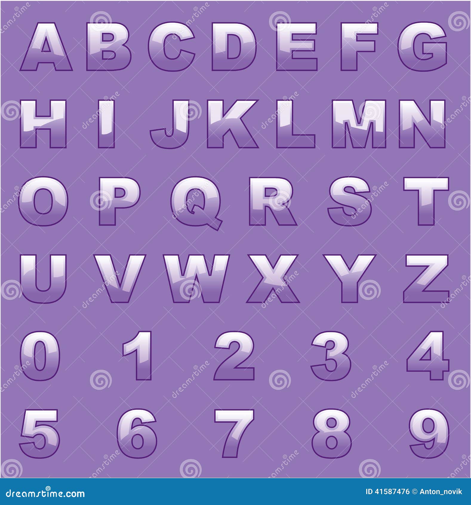 Purple Letters stock vector. Illustration of bright, shine - 41587476