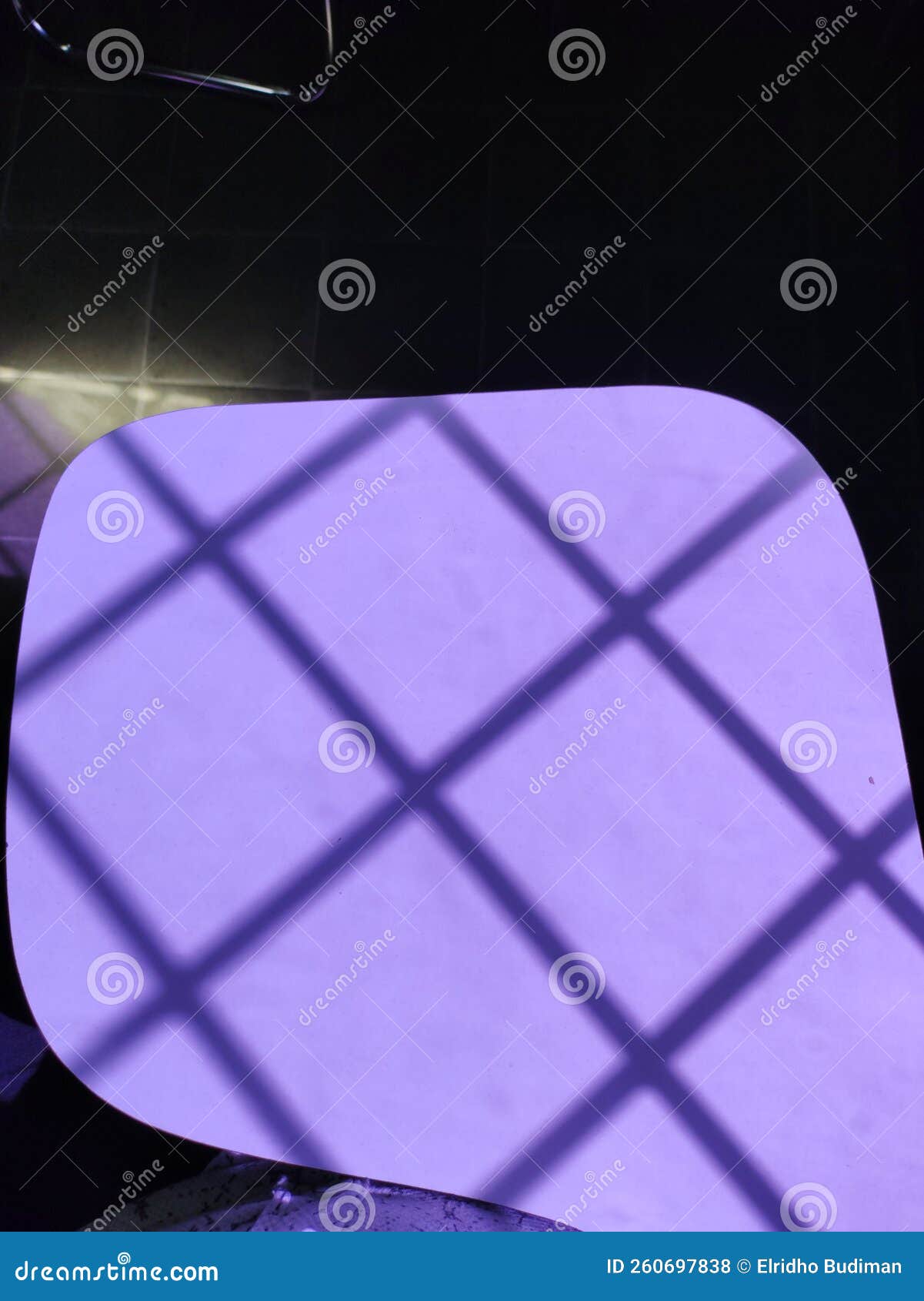 Purple Light Hitting the Surface of the Table Stock Photo - Image of ...