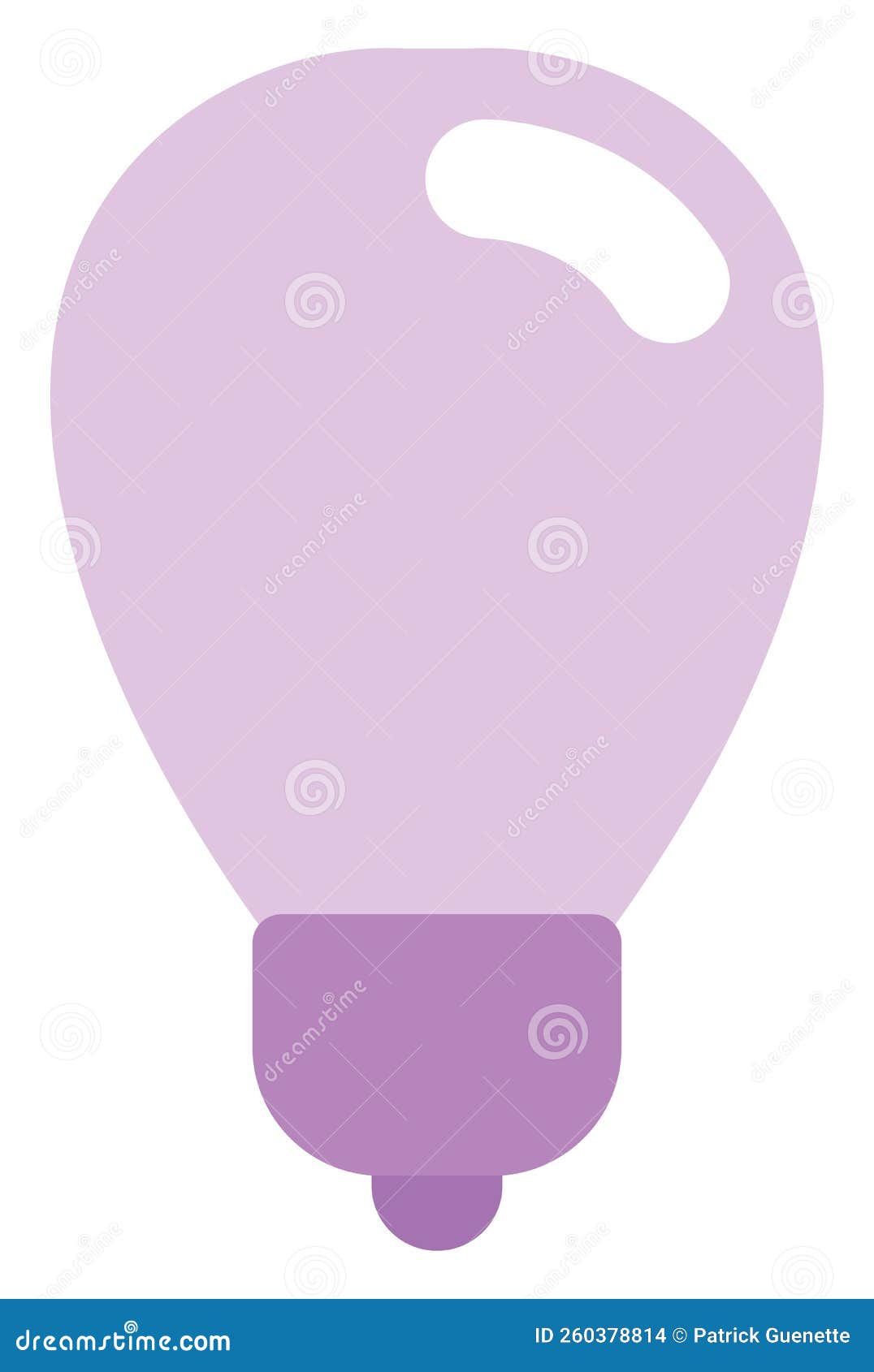 Purple lightbulb, icon stock vector. Illustration of creative - 260378814
