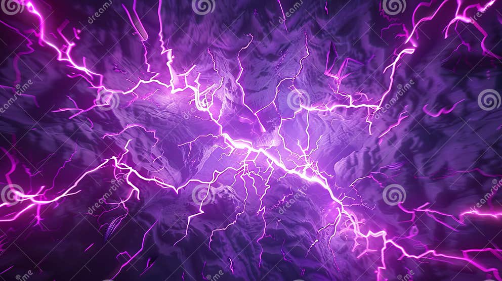 A Purple Lightning Bolt is Shown in this Image Stock Image - Image of ...