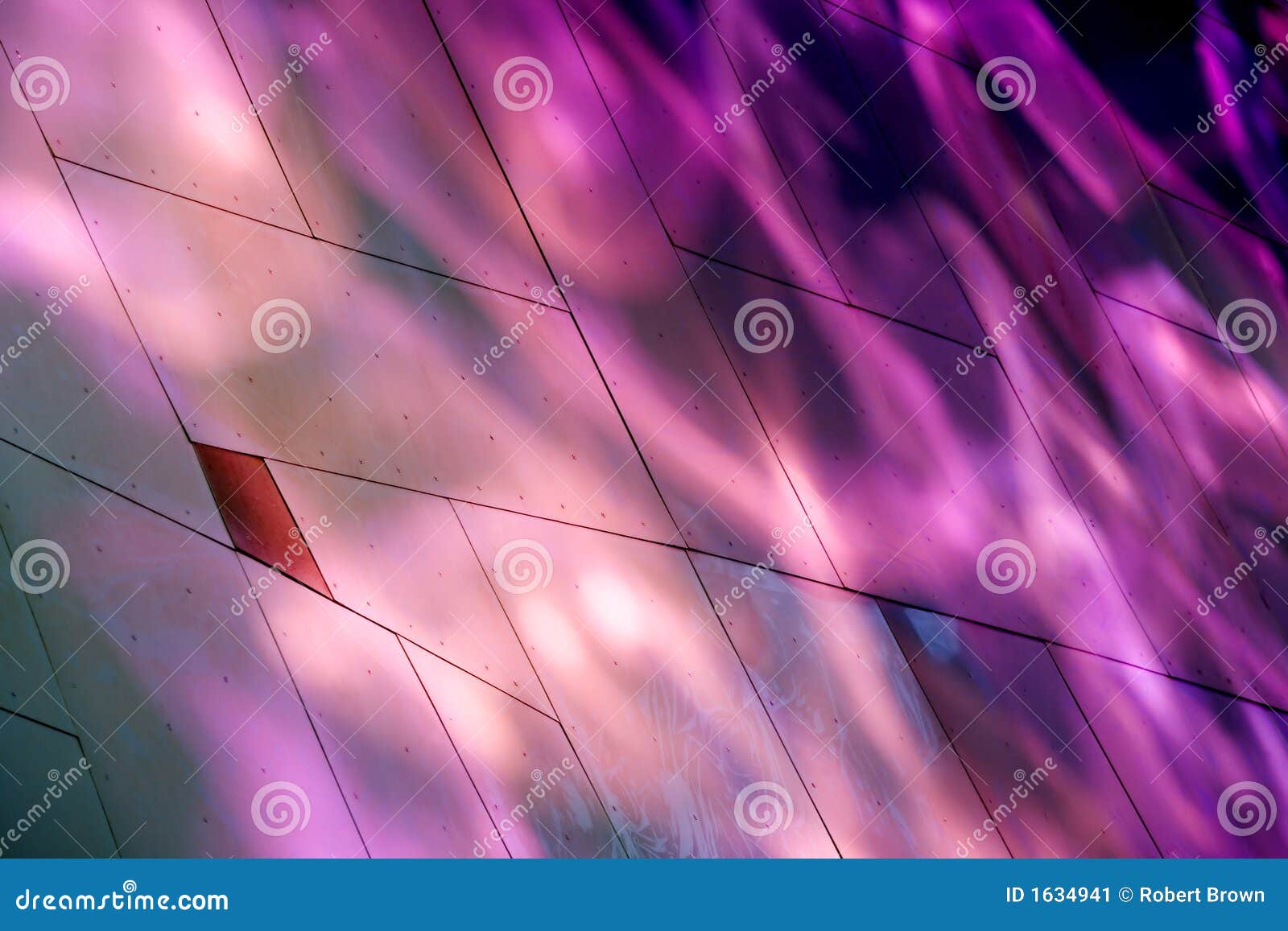Purple Lights Shine In Commercial Building Mall Stock Photography ...