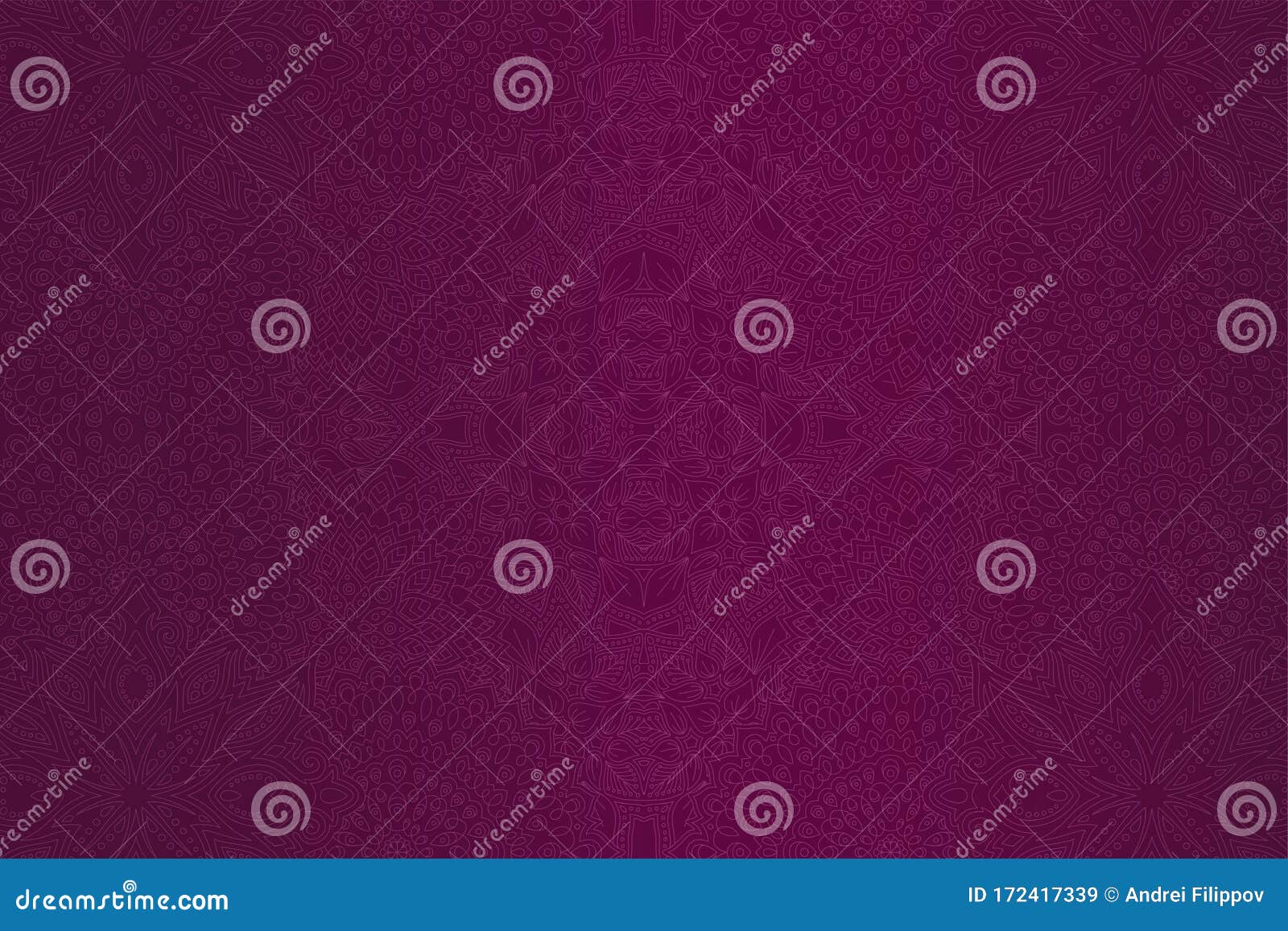 Purple Line Art with Seamless Eastern Pattern Stock Vector ...