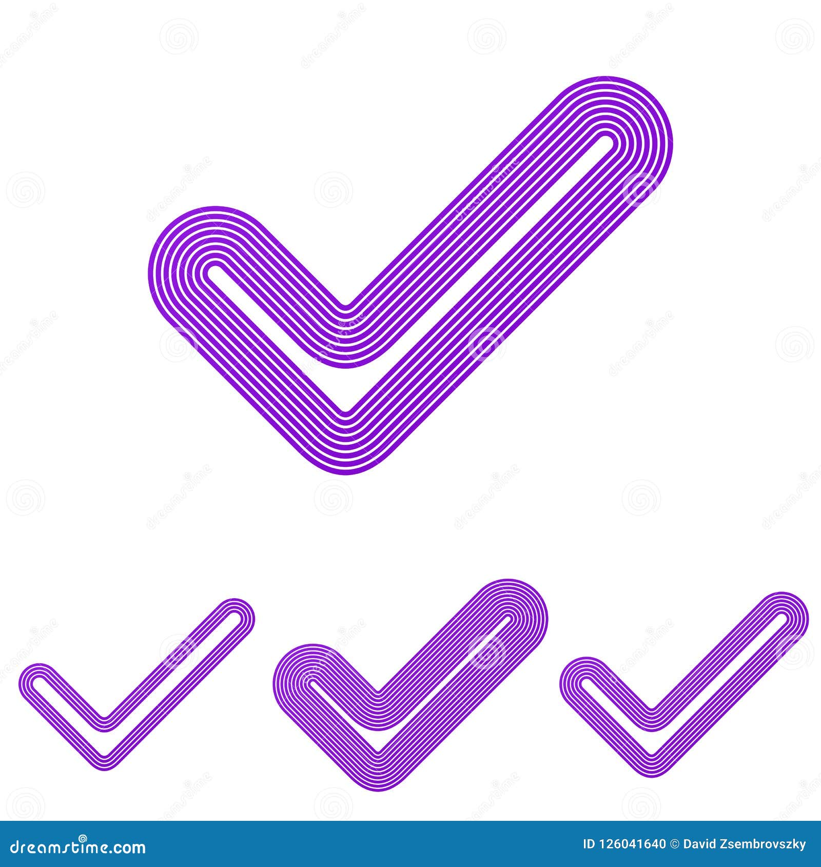 Confirm Symbol Set Cartoon Vector | CartoonDealer.com #29833085