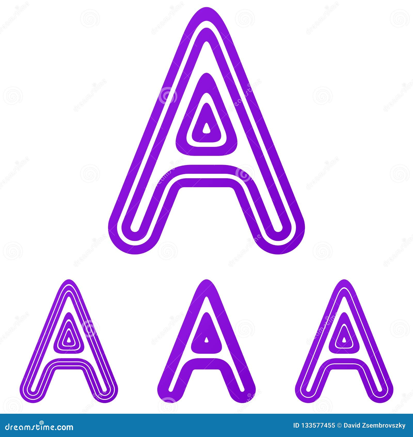 Purple Line a Logo Design Set Stock Vector - Illustration of stripe ...