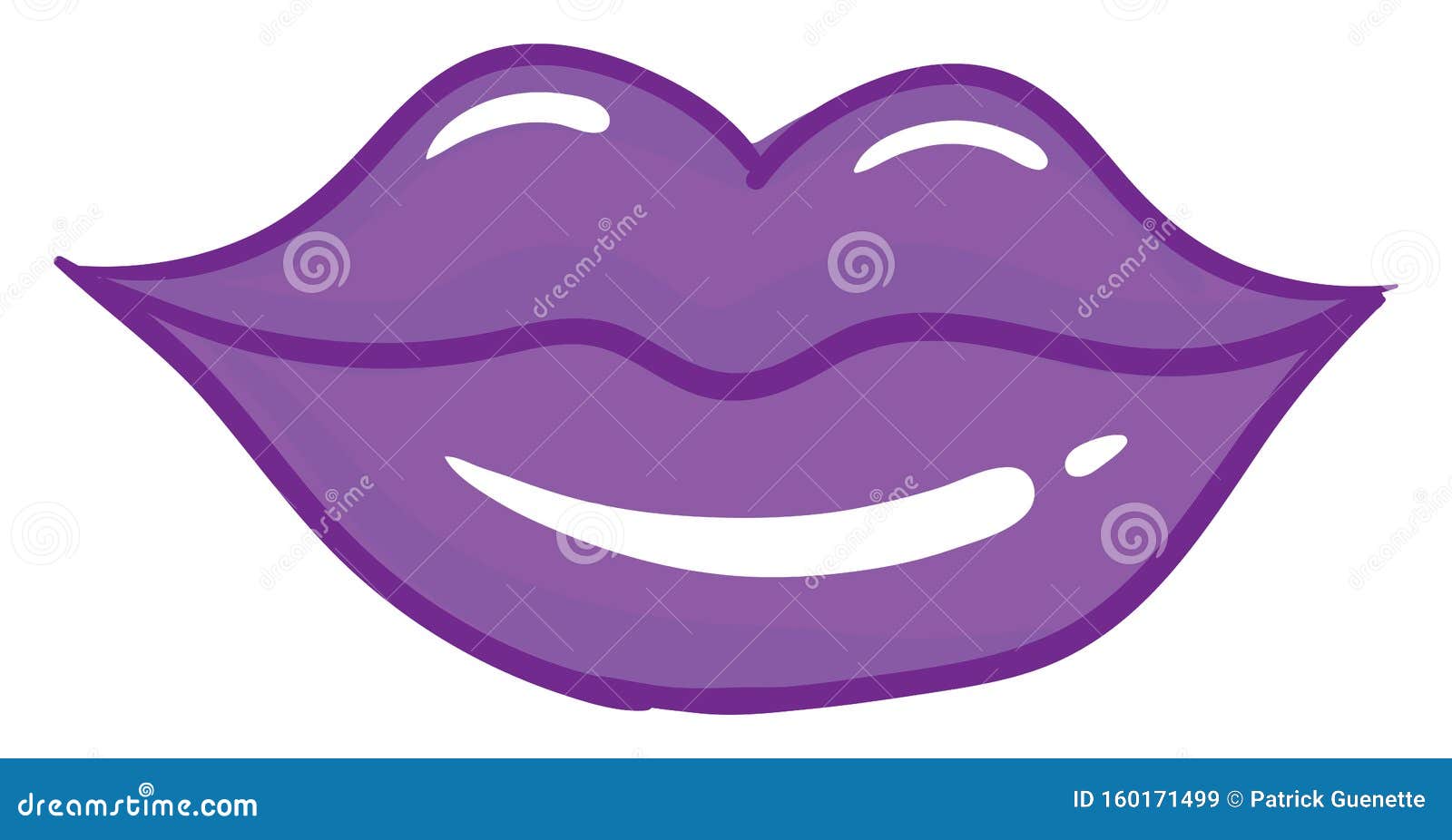 Purple Lips, Illustration, Vector Stock Vector - Illustration of woman ...