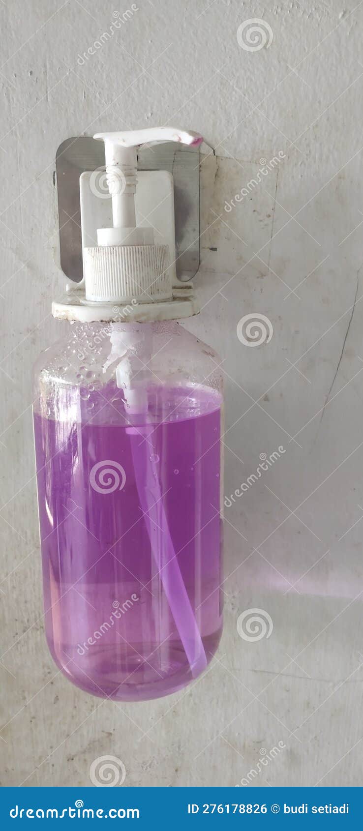 Purple Liquid Hands Sanitizer Stock Photo - Image of sanitizer, hands ...