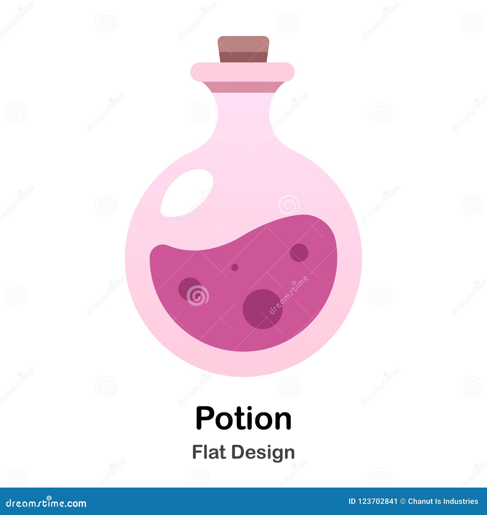 Potion Flat Icon stock vector. Illustration of potion - 123702841