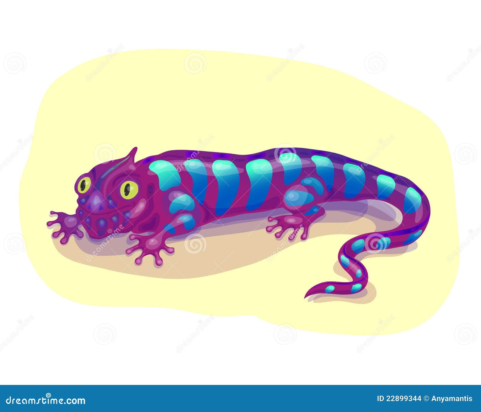 Purple lizard stock vector. Illustration of cartoon, toon - 22899344