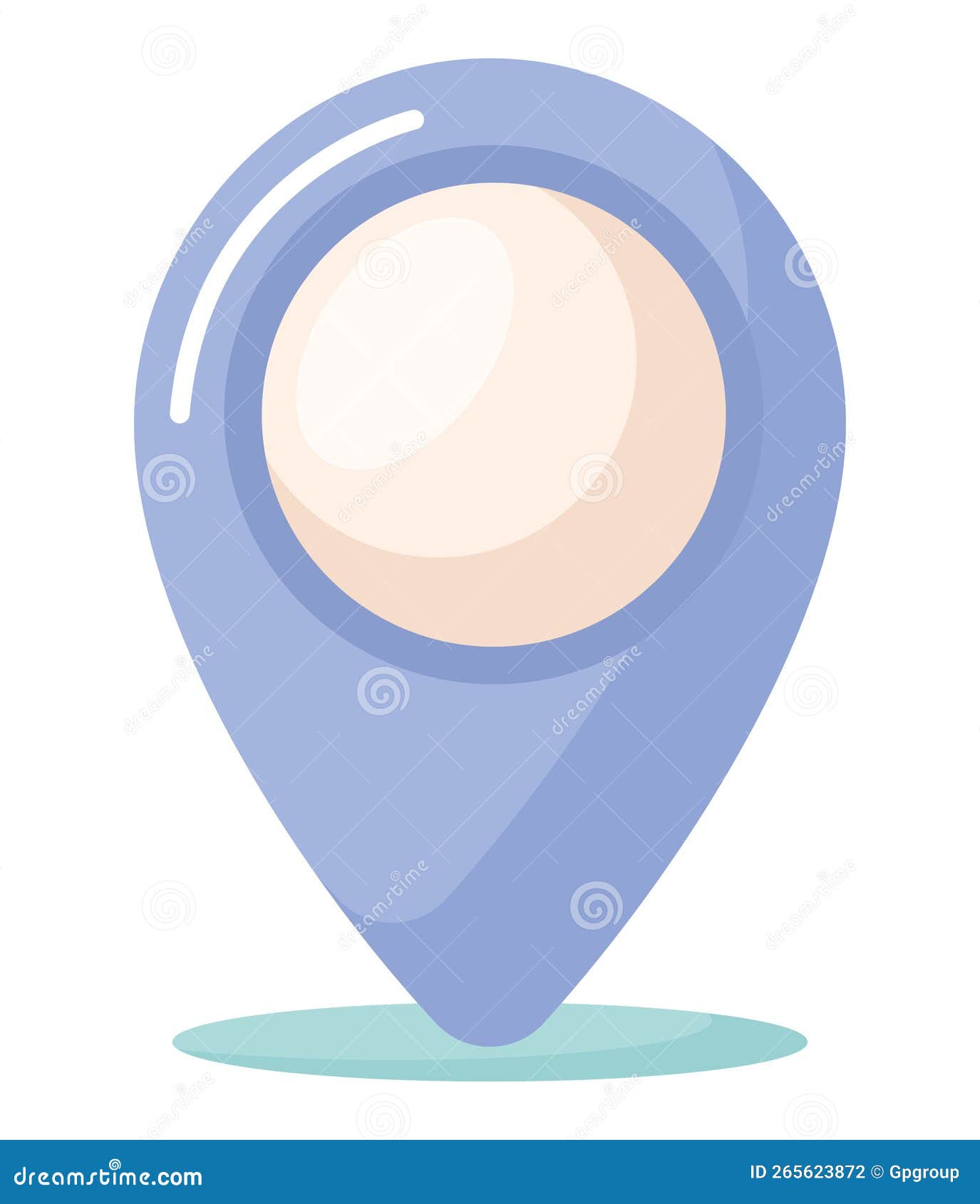 Purple location mark stock vector. Illustration of design - 265623872