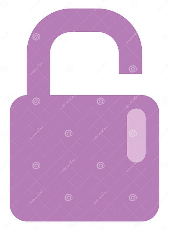 Purple lock, icon stock vector. Illustration of graphic - 260373571