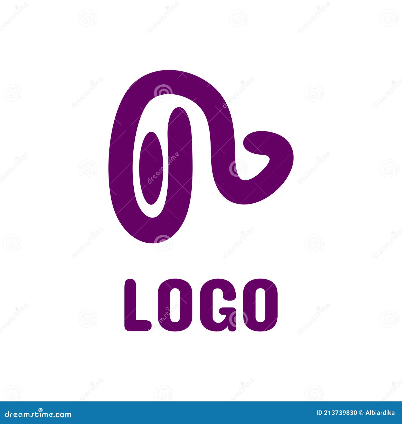 Purple Logo Line Art Abstract Modern Design Vector Illustration Stock ...
