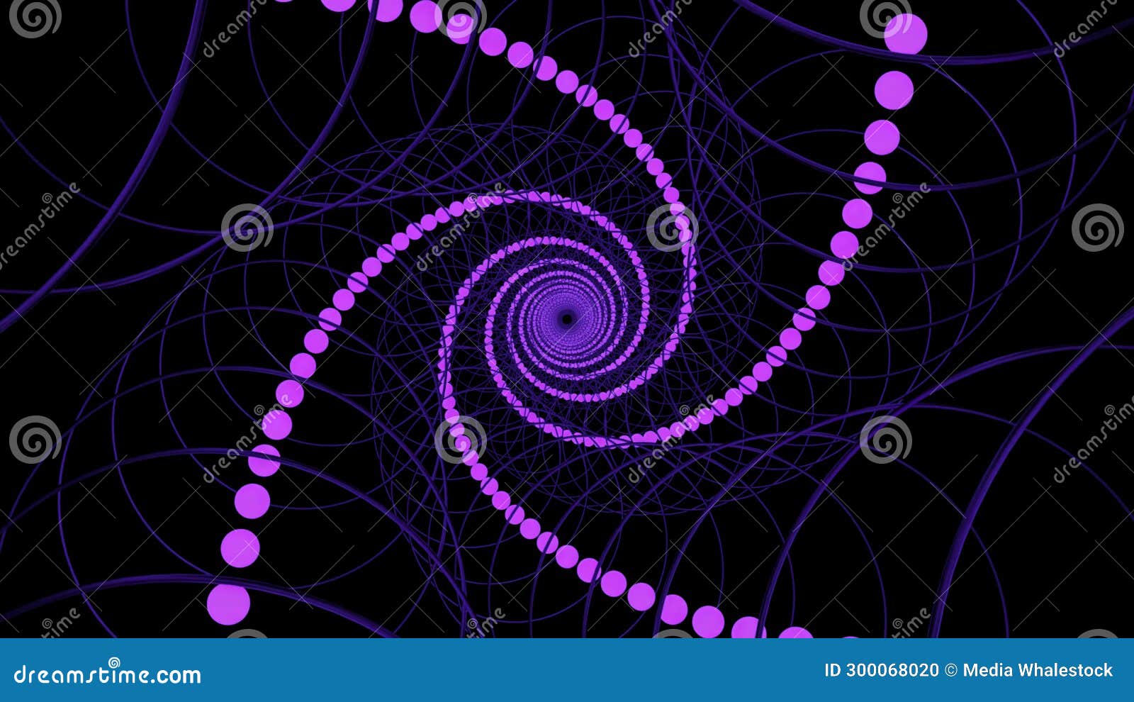 Purple Loop with a Tunnel.Design. a Corridor with Purple Illuminating ...