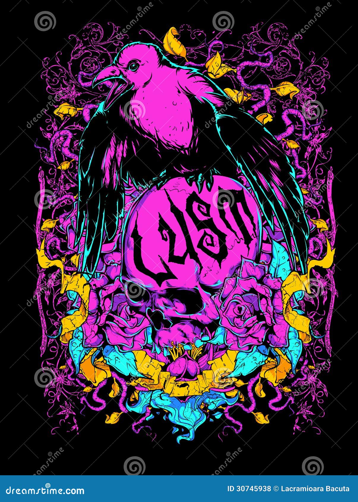 Purple Crow Feather Stock Illustrations – 68 Purple Crow Feather Stock ...