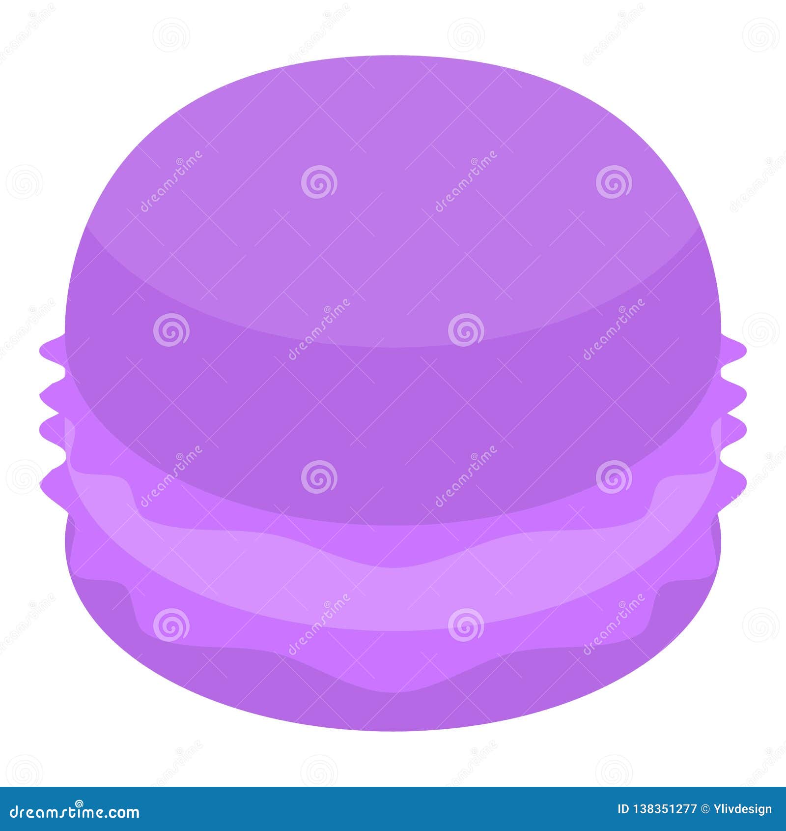 Purple Macaroon Icon, Isometric Style Stock Vector - Illustration of ...