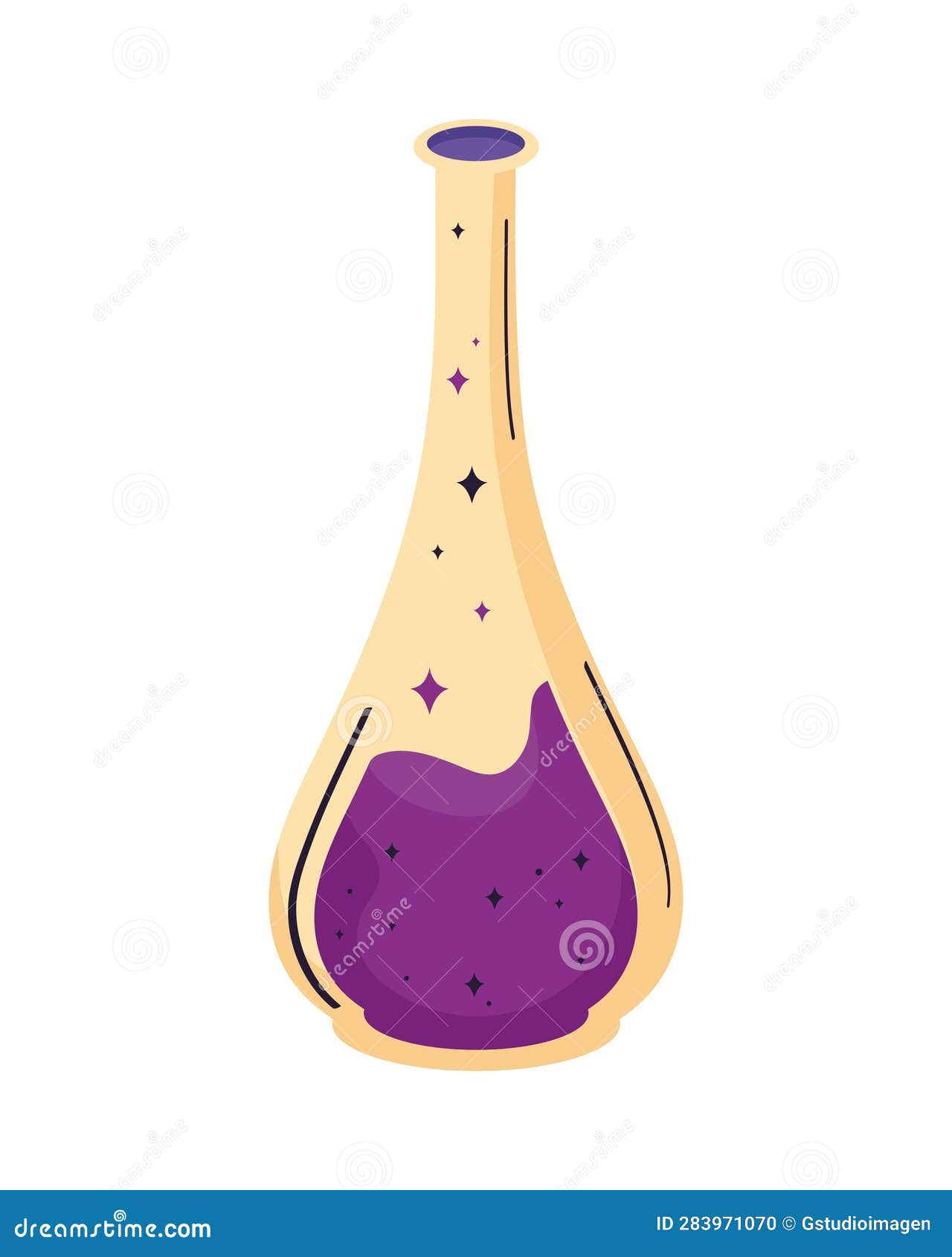 Purple magic potion stock vector. Illustration of liquid - 283971070