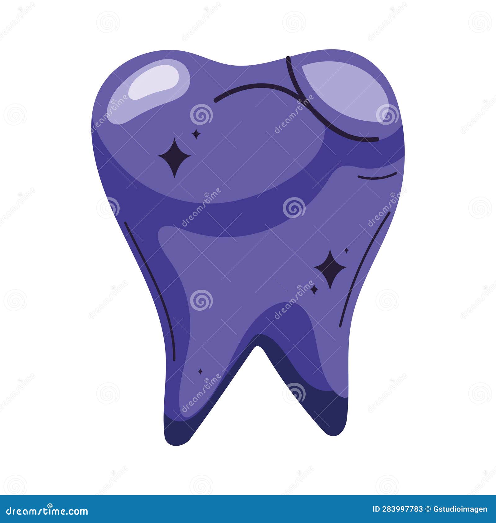 Purple Magic Tooth Esoteric Concept Stock Vector - Illustration of ...